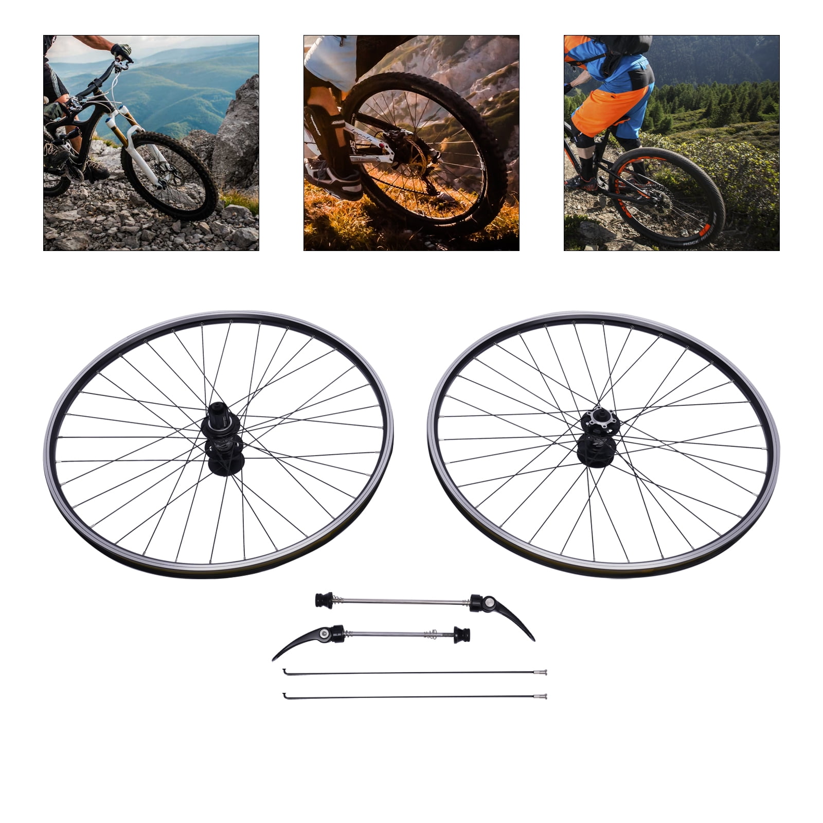 29-inch Bike Wheelset, Front & Rear Aluminum Alloy Wheels, Disc Brakes ...