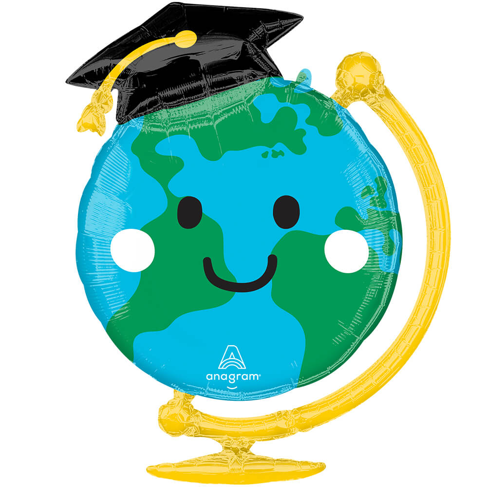 29" Anagram Graduation Fun Globe Foil Mylar Balloon - Self-Sealing ...