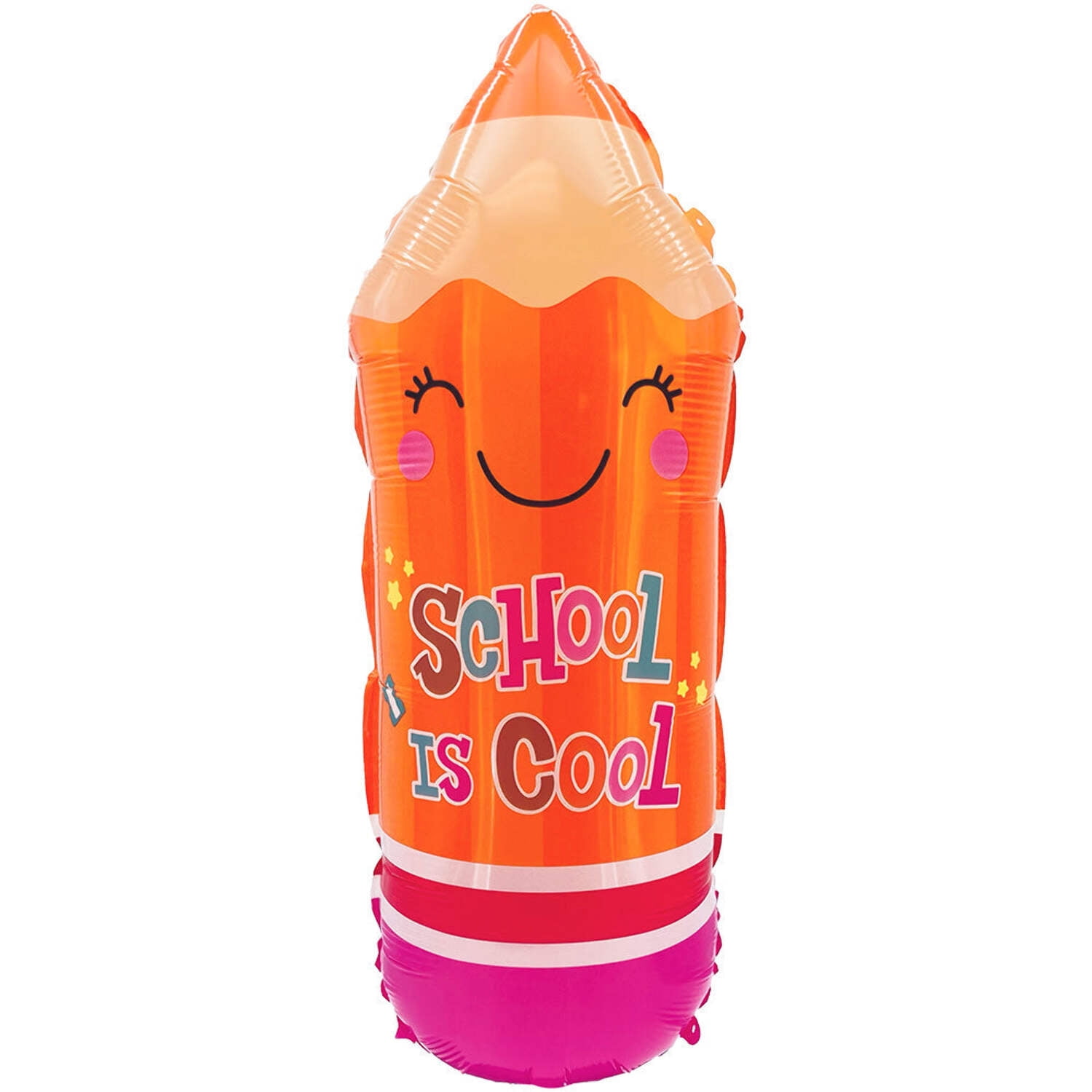 29 inch Party Brands Back To School Pencil - Orange Foil Mylar Balloon ...