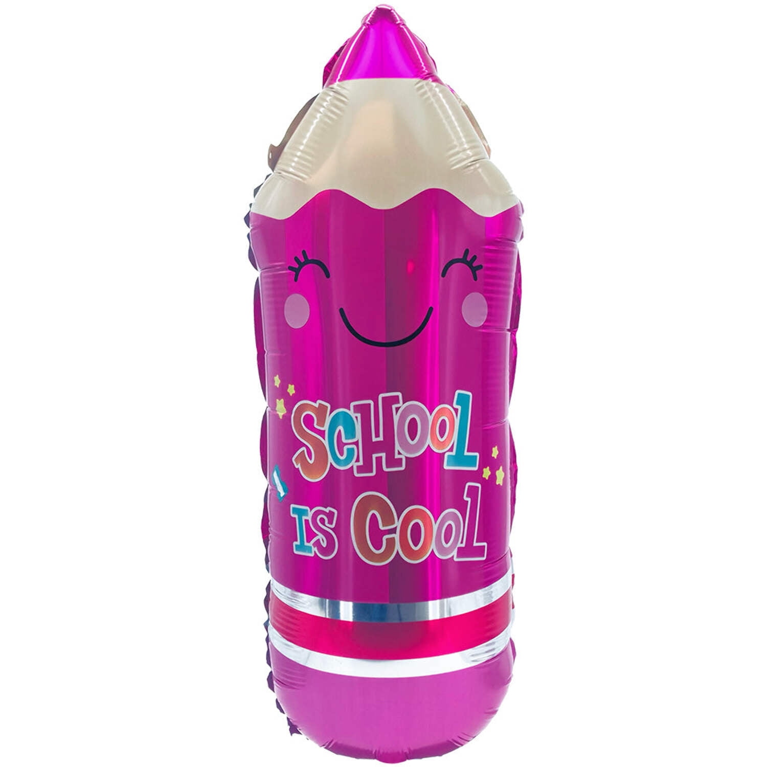 29 inch Party Brands Back To School Pencil - Pink Foil Mylar Balloon ...