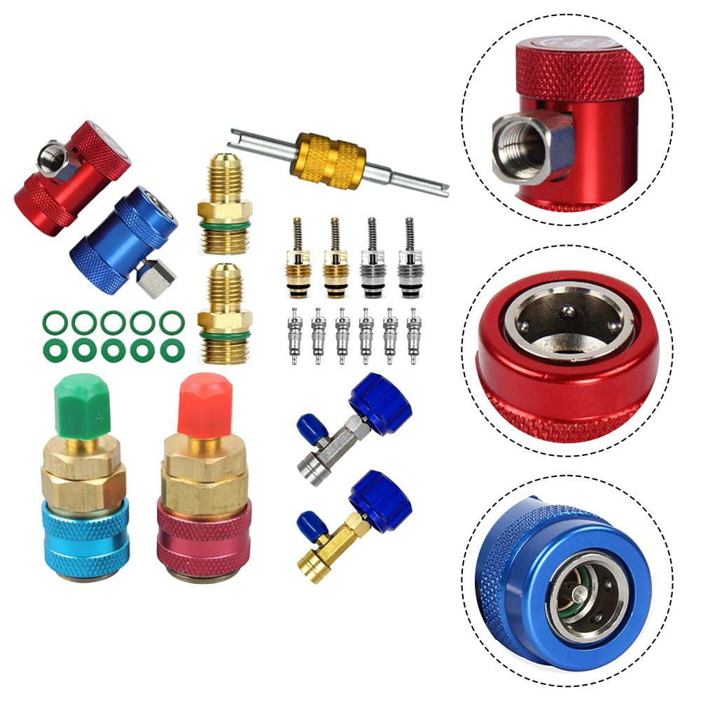 29 xR1234YF Quick Couplers Kit High/Low Side for R134a to R1234yf Car ...