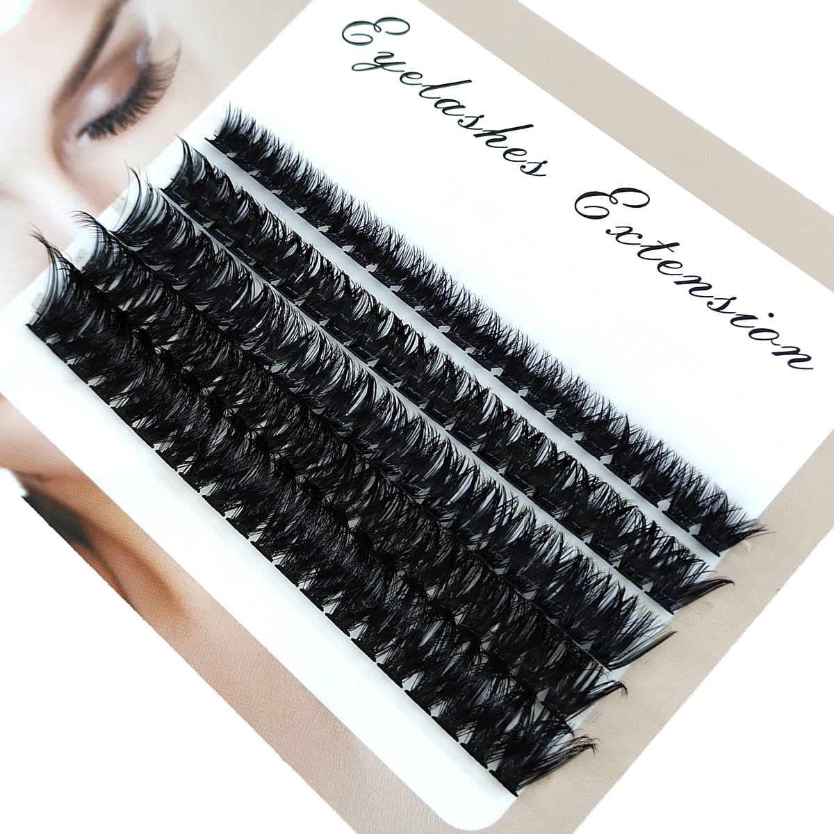 290/300Pcs 5D Fluffy 10-18mm Mix Lashes Cluster 60D-120DThick Eyelash D ...