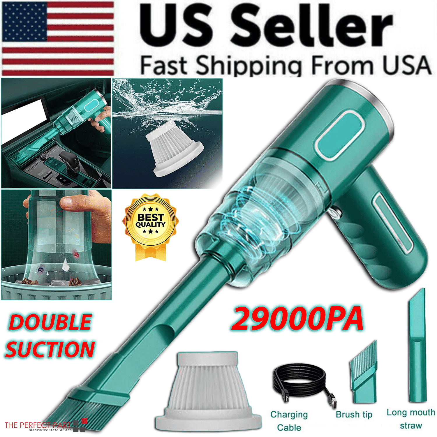 29000PA Cordless Hand Held Vacuum Cleaner Mini Portable Car Auto Home ...