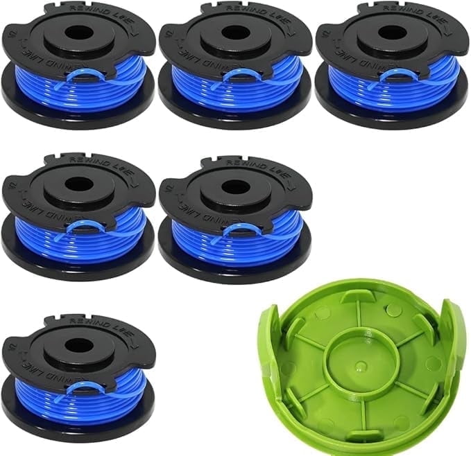0.065" 6-Pack 29092, 29252,Single Line, Auto-Feed Replacement String Trimmer Line Spool for ...