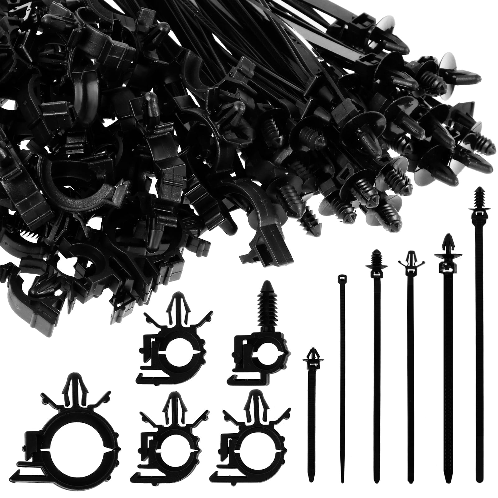 290Pcs Car Wire Harness Routing Clip Assortment Kit 5 Different Sizes ...