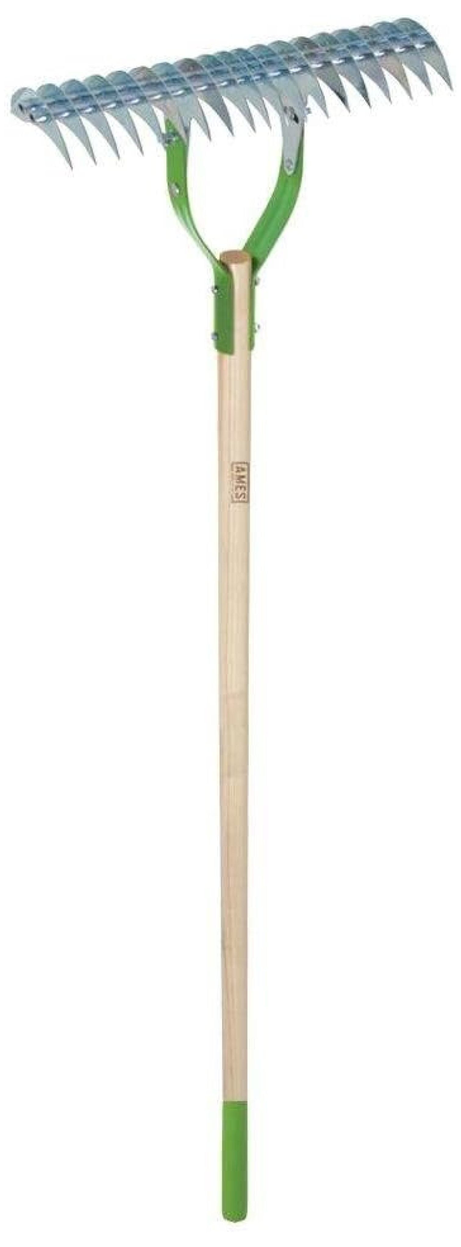 2915100 Adjustable Self-Cleaning Thatch Rake with Hardwood Handle, 61 ...