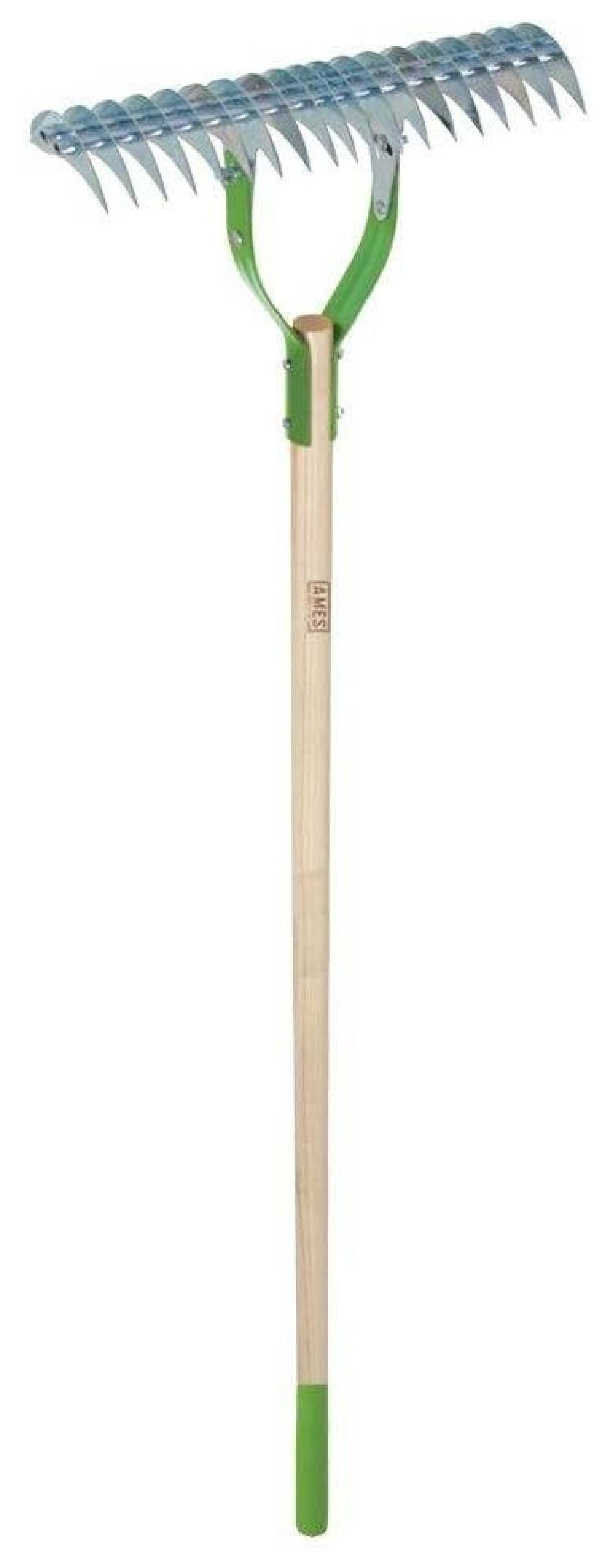 2915100 Adjustable Self-Cleaning Thatch Rake with Hardwood Handle, 61 ...