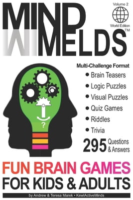 Pre-Owned 295 Fun Brain Teasers, Logic/Visual Puzzles, Trivia Questions ...