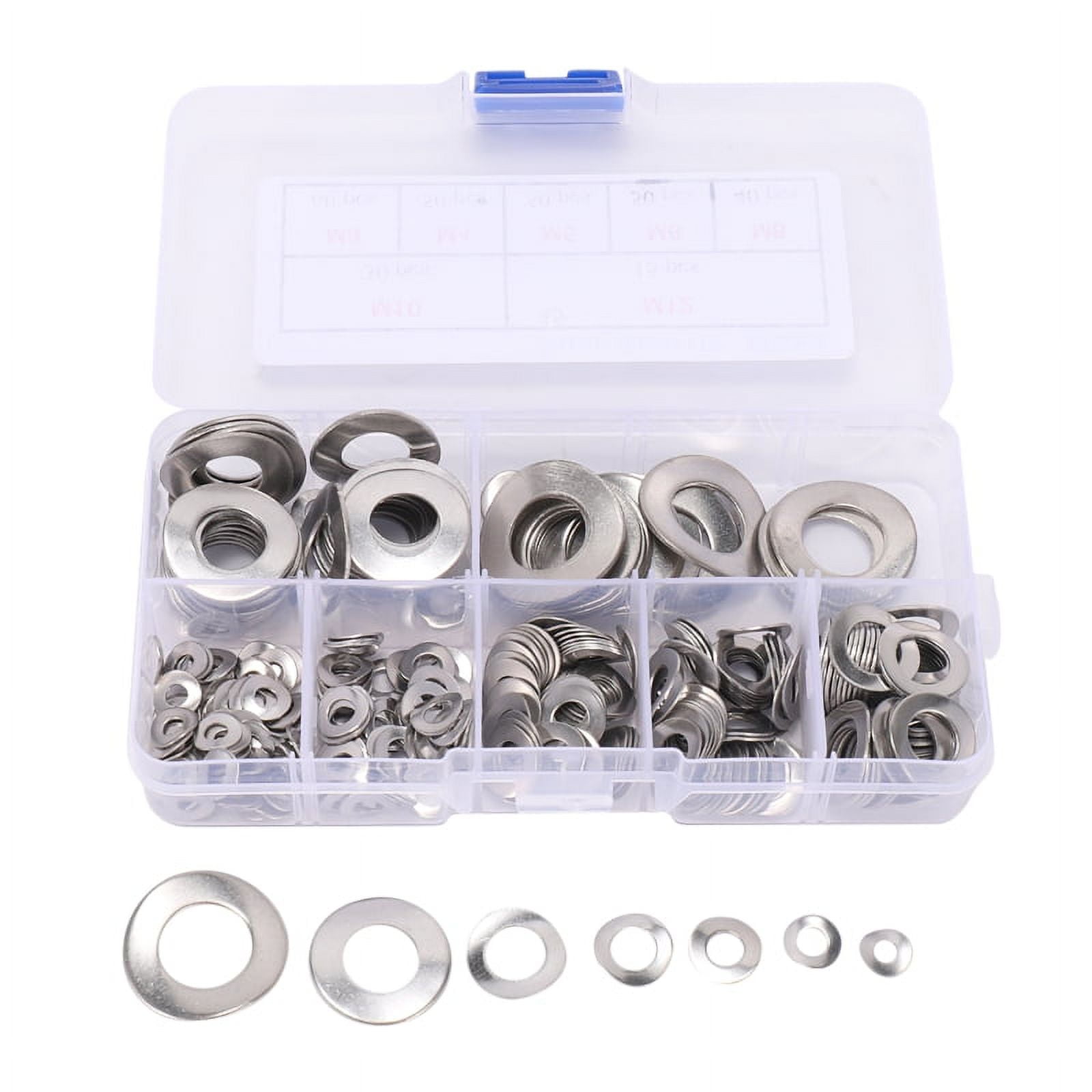 295 Pcs 304 Stainless Steel Spring 2 Wave Washer Gasket Assortment Kit ...
