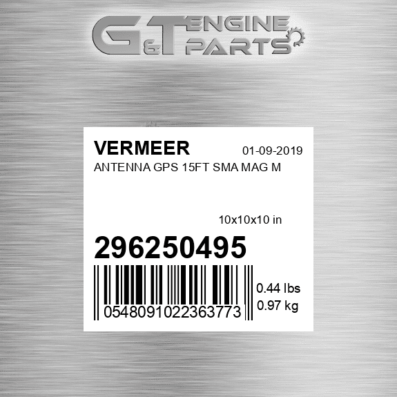 296250495 ANTENNA GPS 15FT SMA MAG M fits VERMEER (New OEM) - Walmart.com