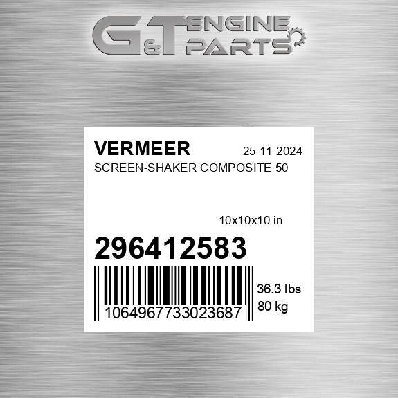 296412583 SCREEN-SHAKER COMPOSITE 50 fits VERMEER (New OEM) - Walmart.com