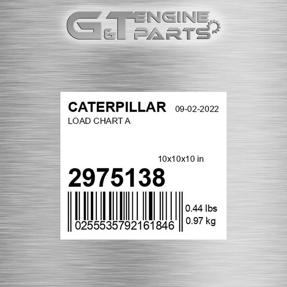 2975138 LOAD CHART A fits CATERPILLAR (New OEM) - Walmart.com