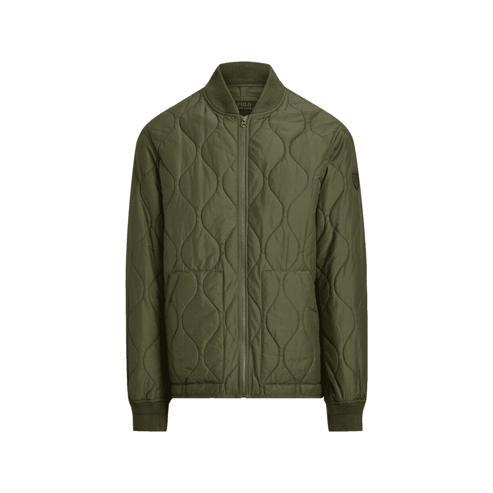 $298 Polo Ralph Lauren Men's, Quilted Bomber Coat Jacket, Army Green, M ...