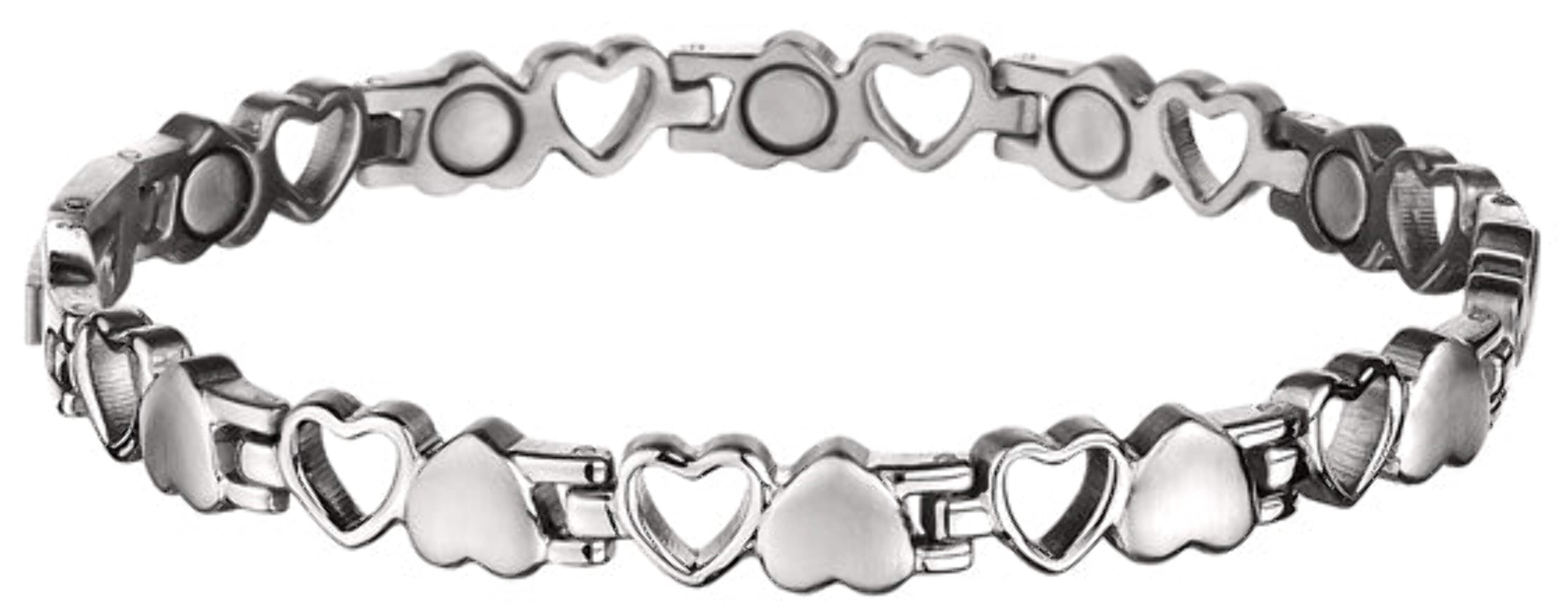 29C Heart Link Magnetic Bracelet: Stainless Steel - Walmart.com