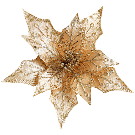 29Cm Fabric Glitter Christmas Wreath Decorations Silver Gold Red Floral - Walmart.com