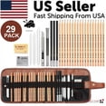 29PCS Professional Drawing Artist Kit Set Pencils And Sketch Charcoal ...