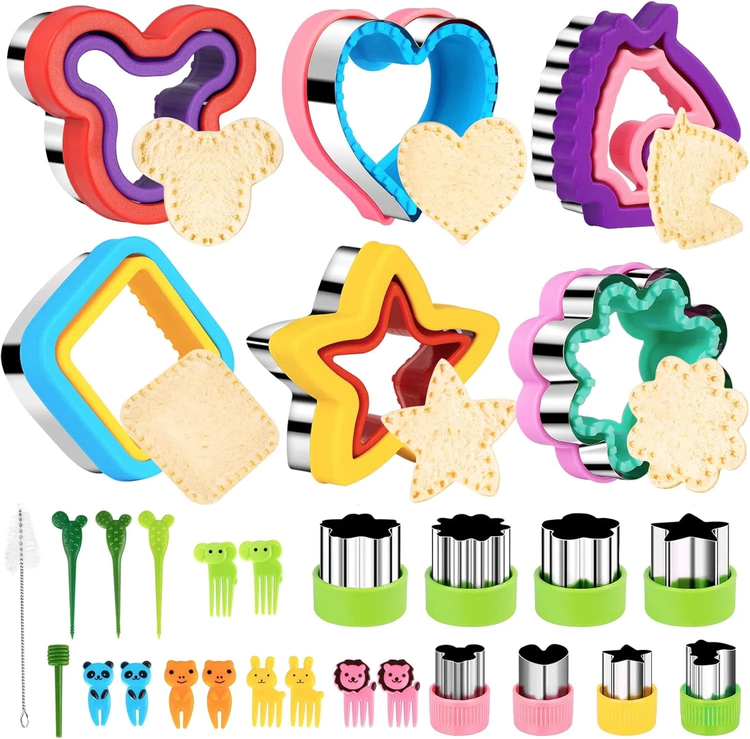 29PCS Sandwich Cutter Set, Sandwich Cutters for Kids Lunch Uncrustable ...