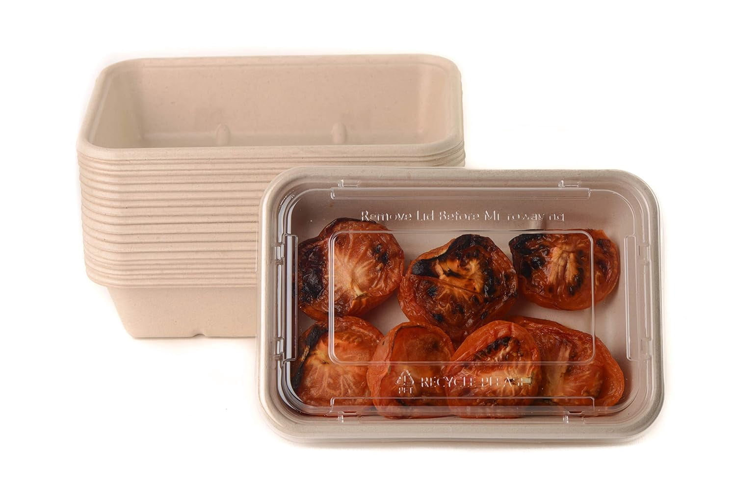 29oz Compostable Eco Friendly Container Trays with Clear Lids [50 Pack ...