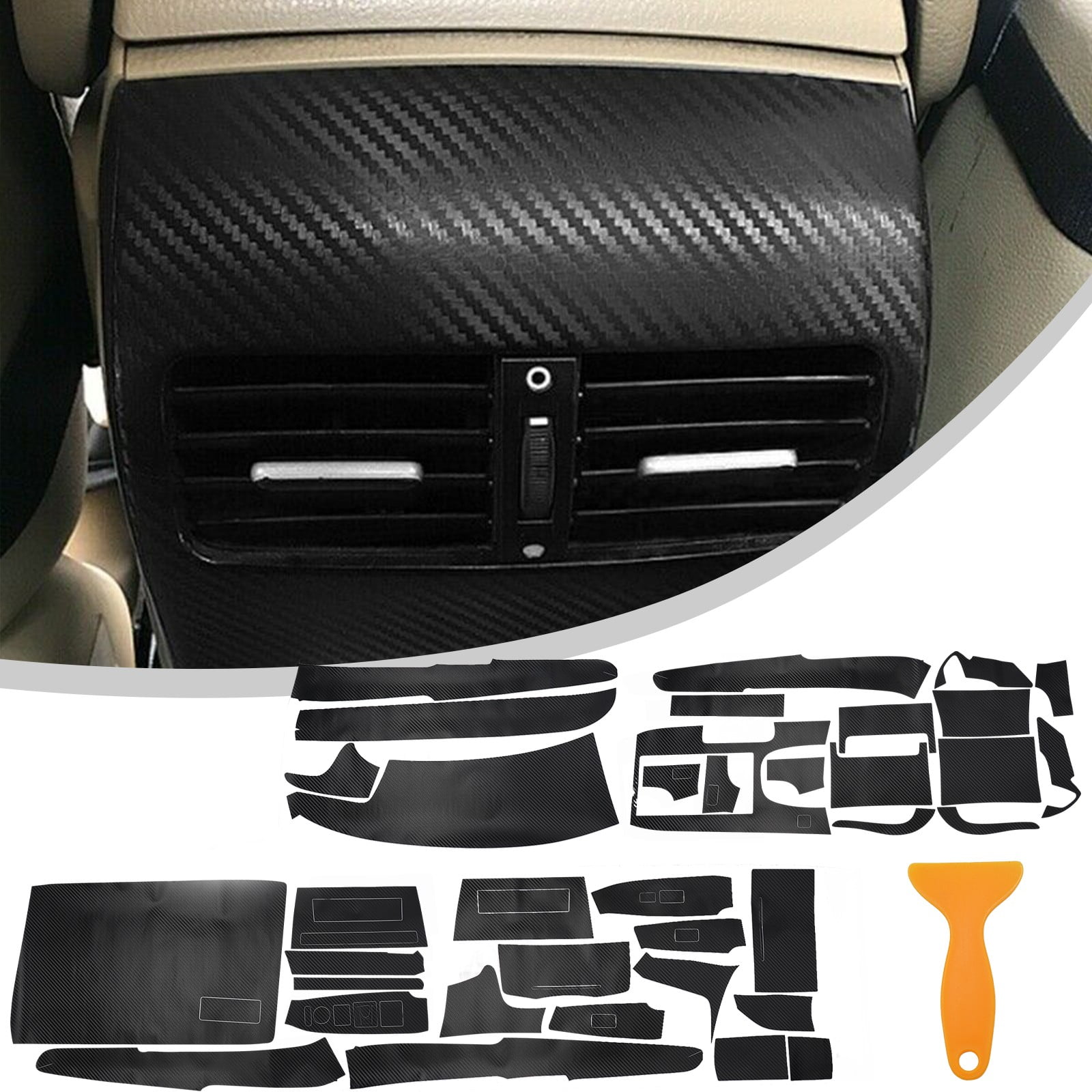 29pcs/Kit For Accord 2008-2012 Carbon Fiber Style Car Interior Cover ...
