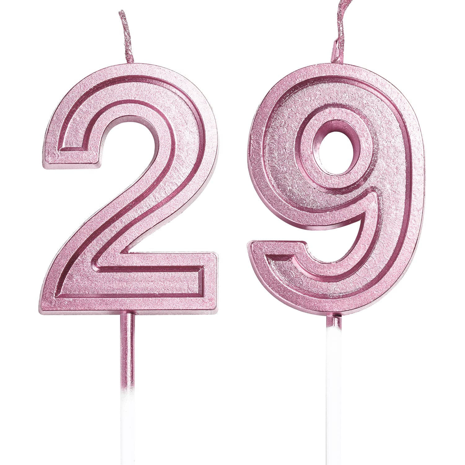 29th & 92nd Birthday Candles Number 29 92 Cake Topper Happy Birthday ...