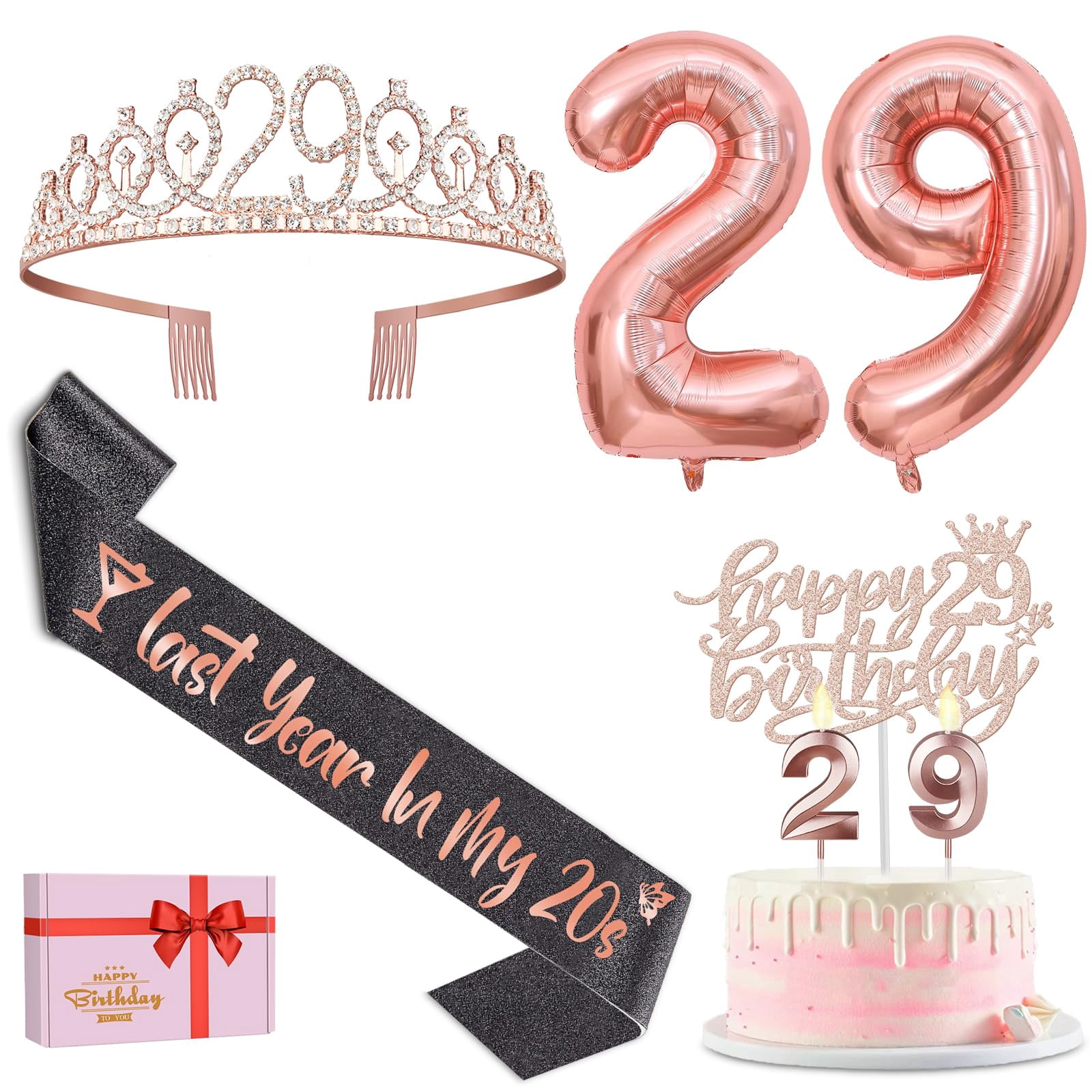 29th Birthday Decorations SCH4 for Women with Black Last Year in My 20s ...