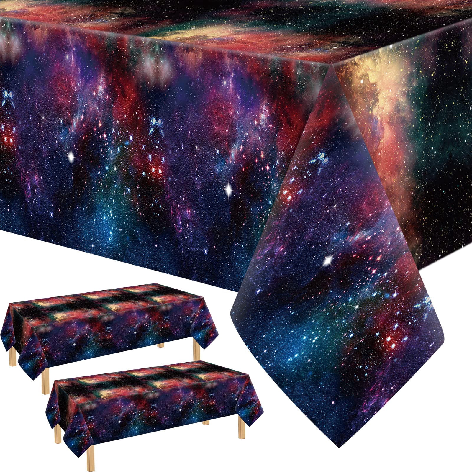 3 Pack Galaxy Tablecloth STF9 Space Starry Night Tablecloth Space ...