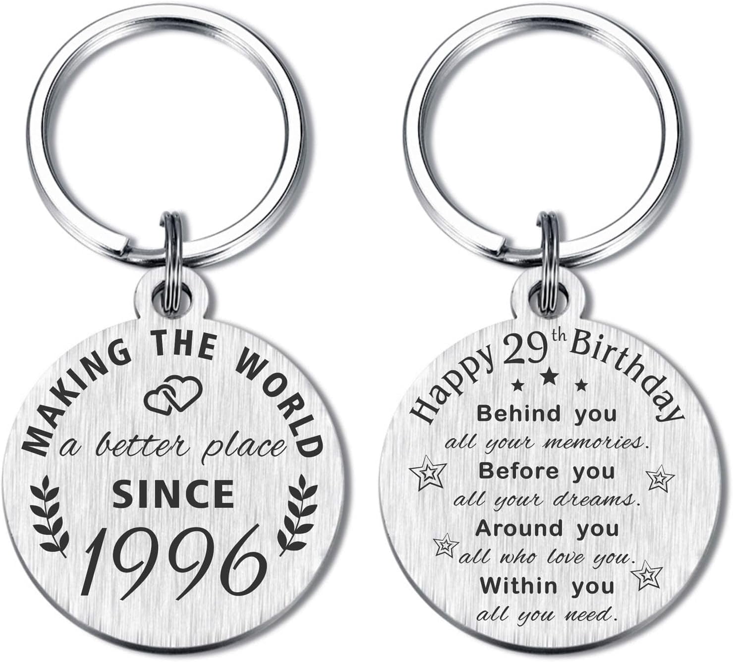 29th Birthday Gifts for Women Men, 29 Year Old Birthday Keychain, Born ...
