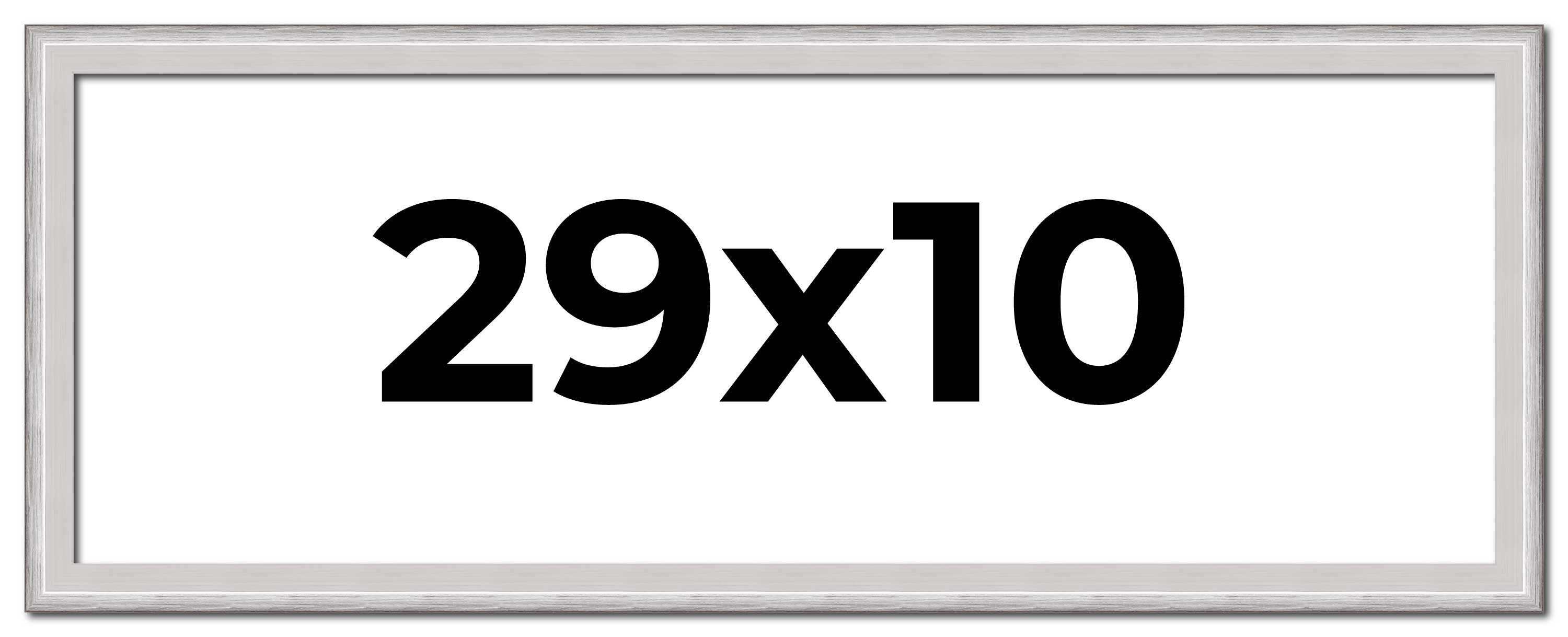 29x10 Frame Silver Inner Slope Bevel Picture Frame | 1 Inch Moulding ...