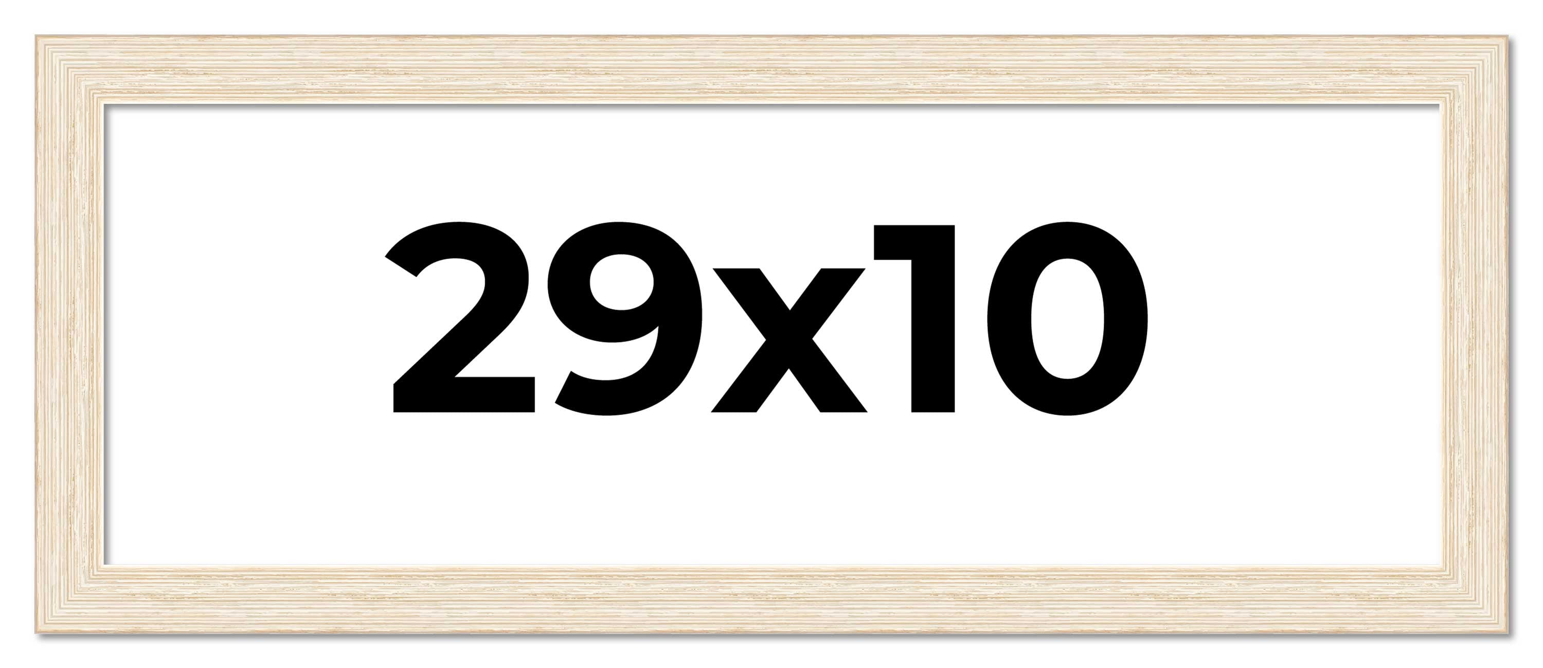 29x10 Frame White Barnwood Picture Frame Includes UV Acrylic Plexiglass ...