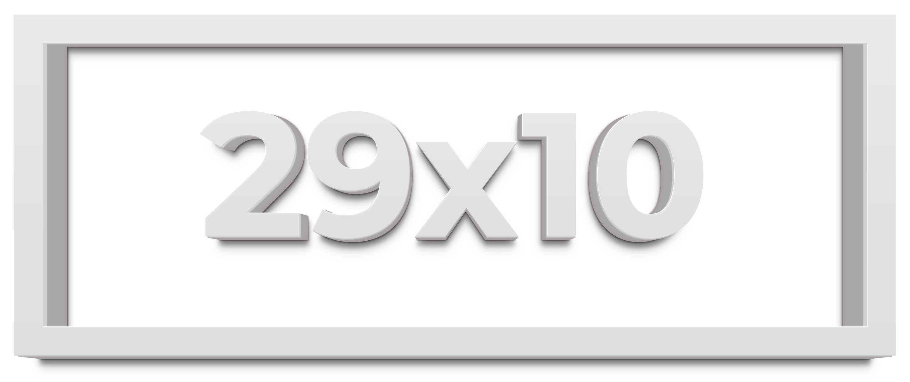 29x10 Shadow Box High Gloss White Display Frame | 1.625 Inches Deep | 1 ...