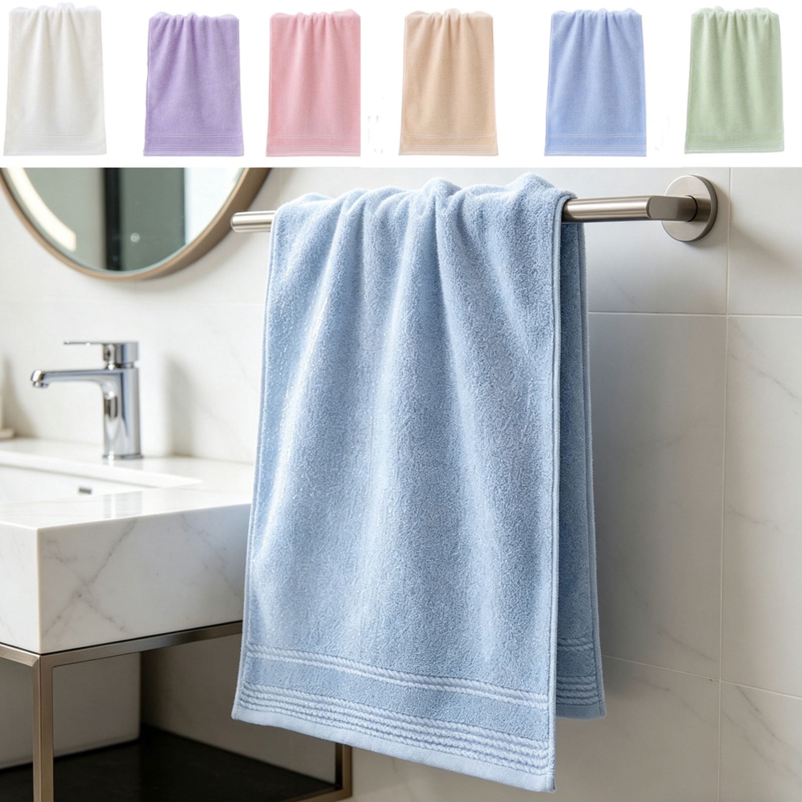 29x13 inch Extra Large Pure Cotton Towel, Ultra Soft Quick Dry Fabric ...