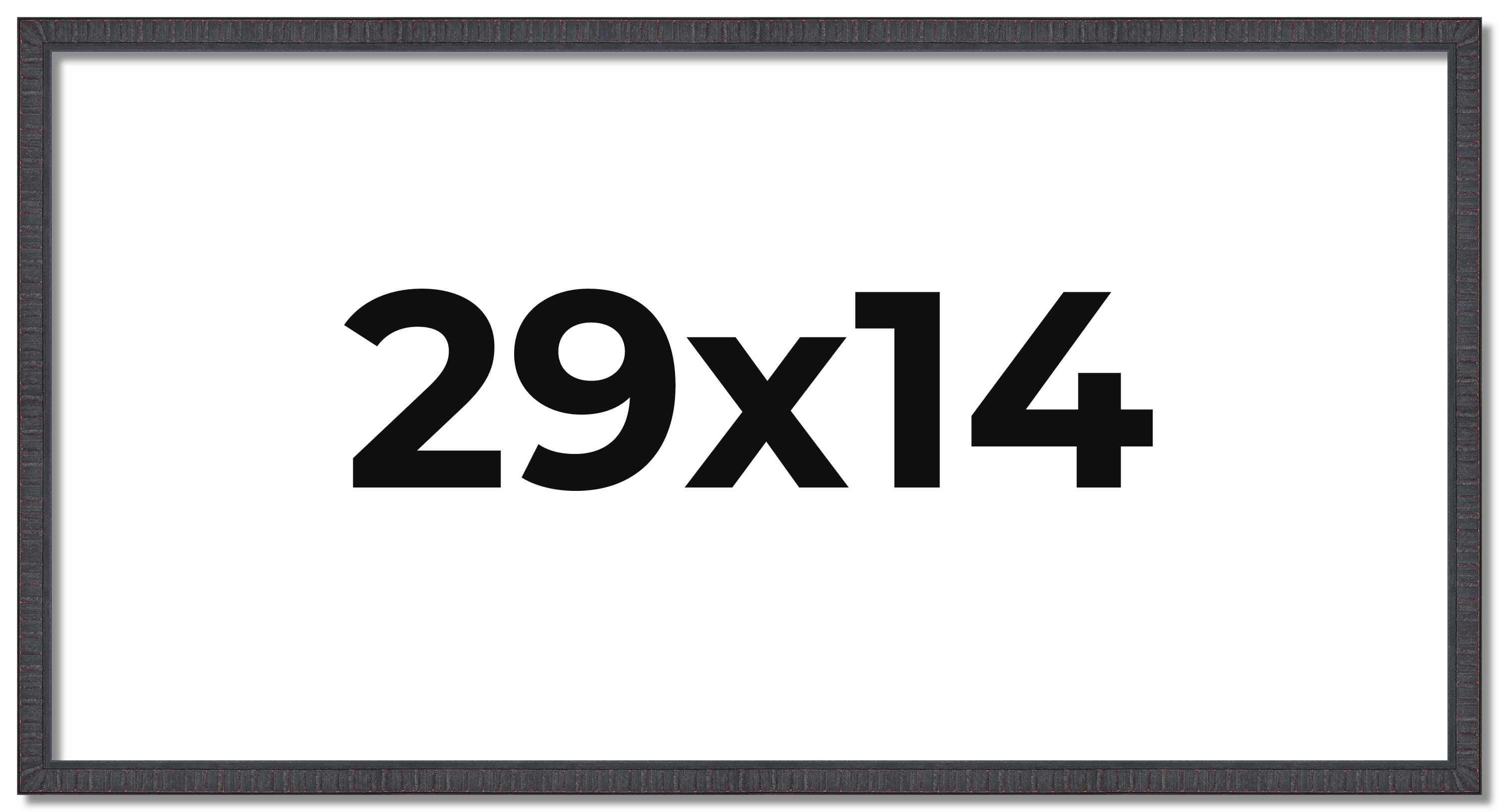 29x14 Rustic Brown Real Wood Picture Frame Width 0.75 inches | Interior ...