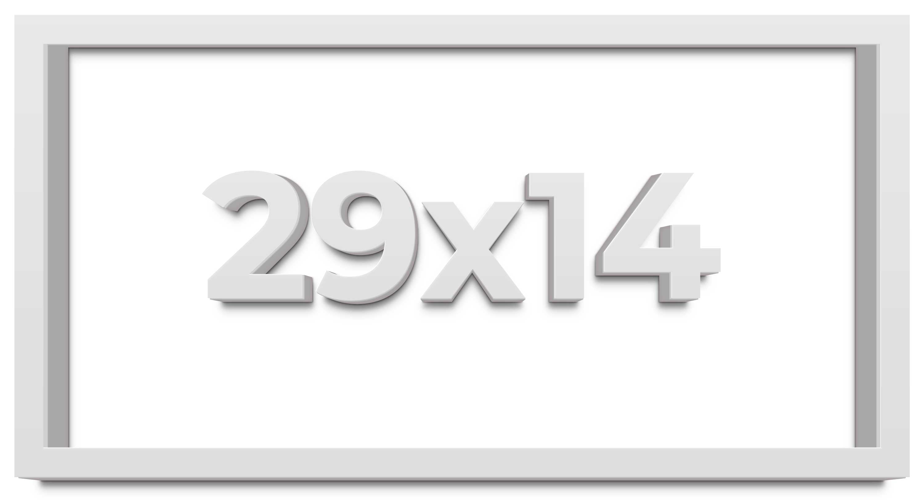 29x14 Shadow Box High Gloss White Display Frame | 1.625 Inches Deep | 1 ...