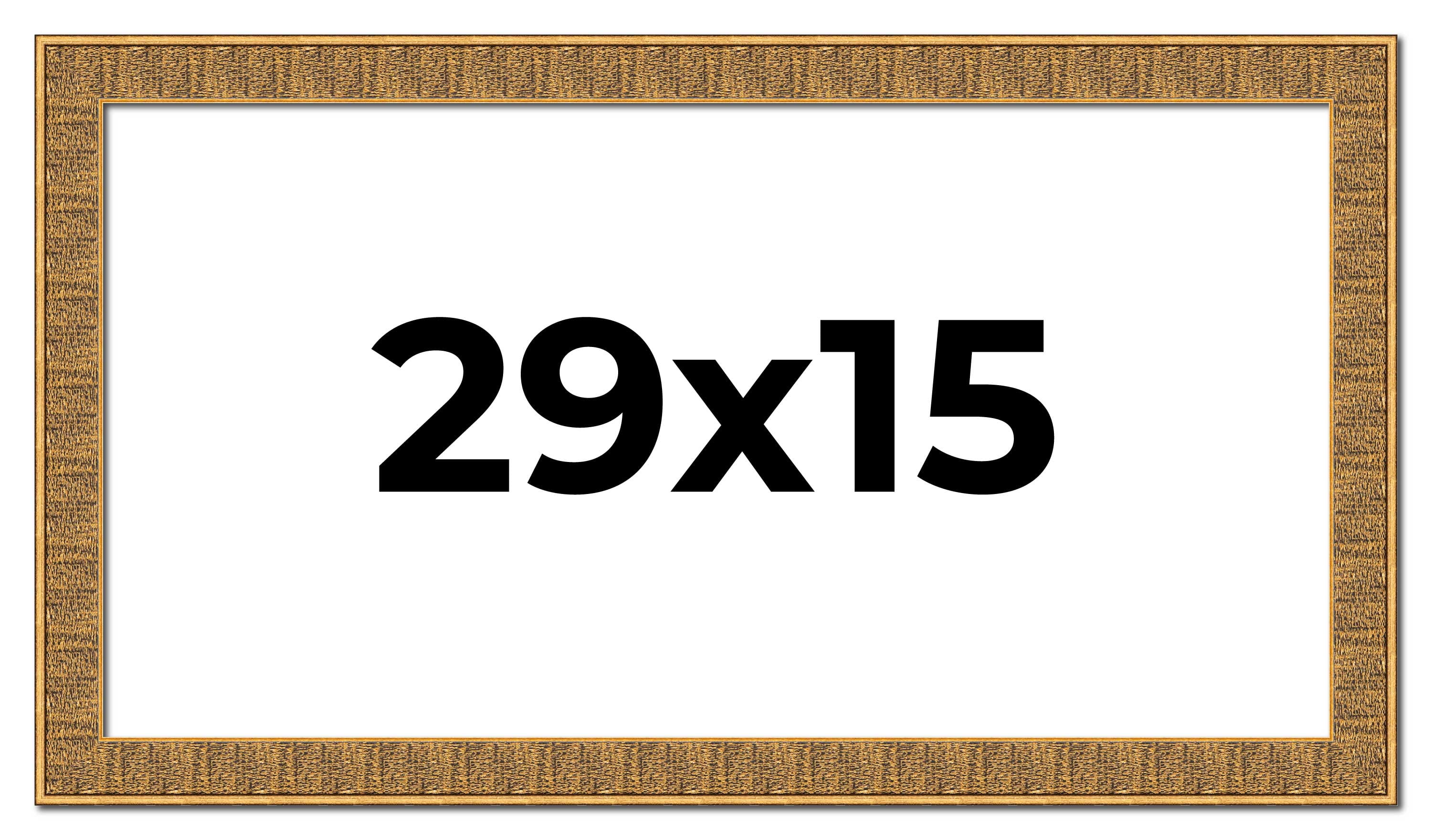 29x15 Frame Black and Gold Distressed Solid Wood Sonoma Picture Frame ...