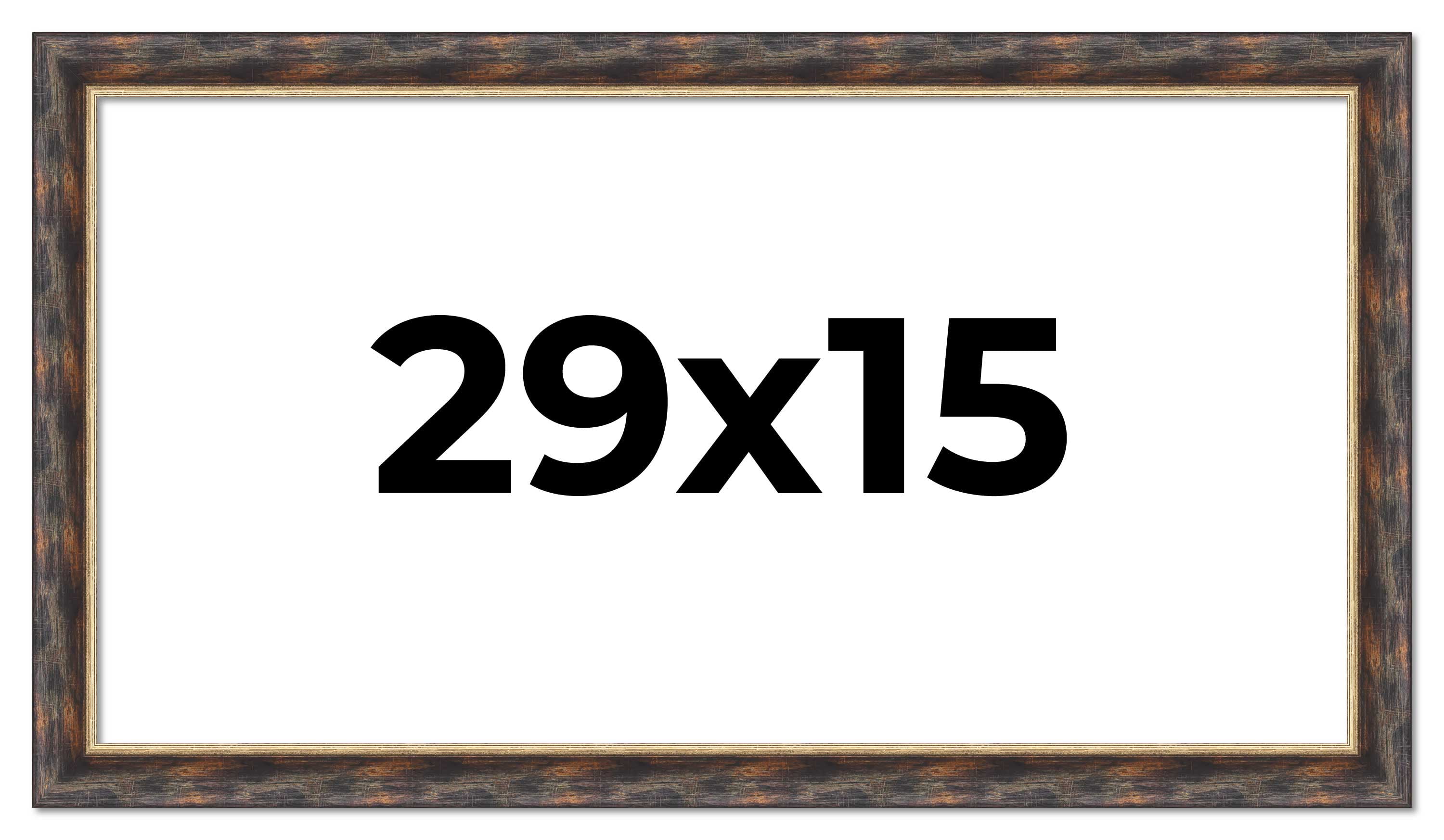 29x15 Frame Gold Real Wood Picture Frame Width 1.5 inches | Interior ...