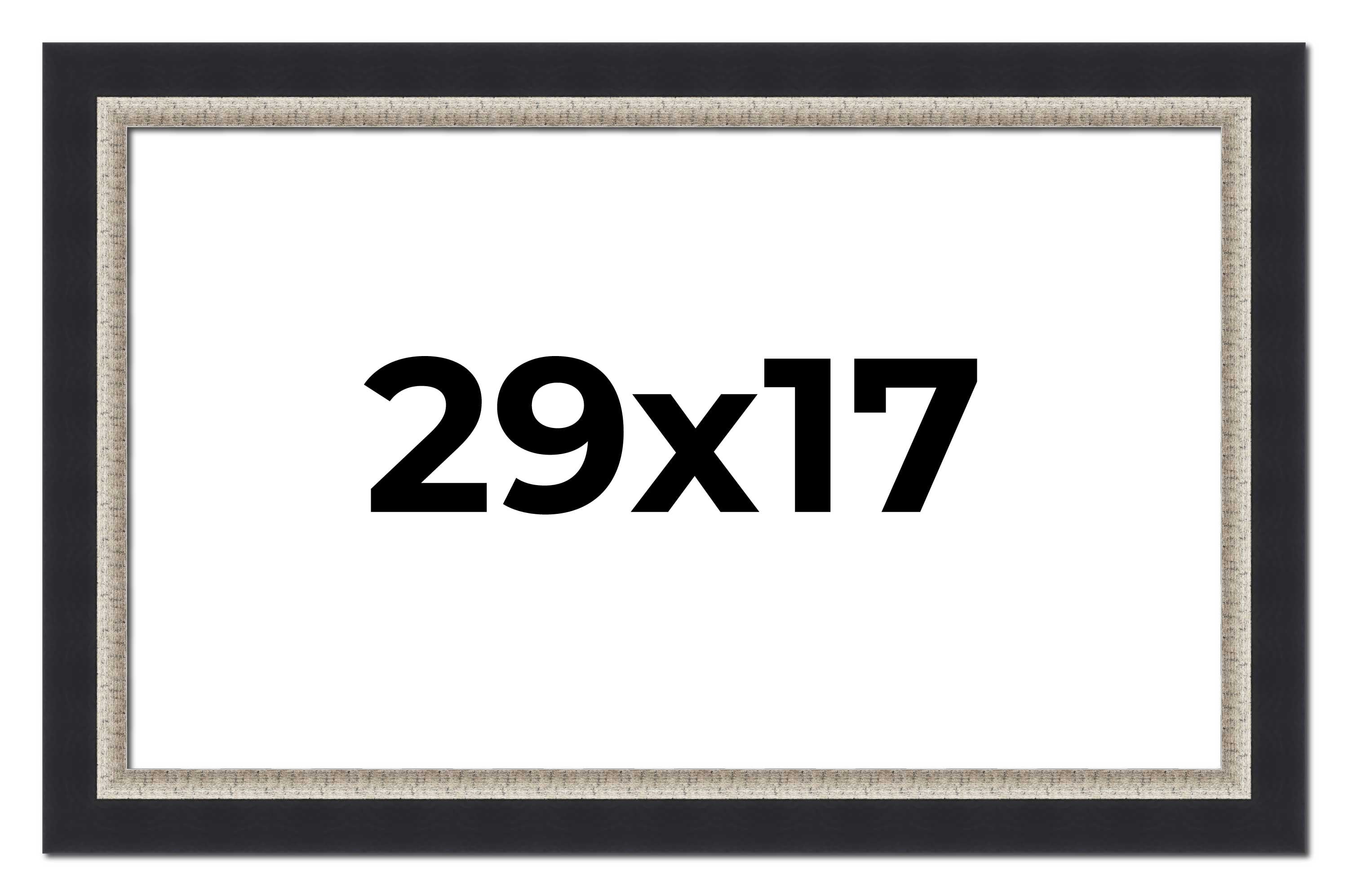 29x17 Frame Black Real Wood Picture Frame Width 2.25 Inches | Interior ...