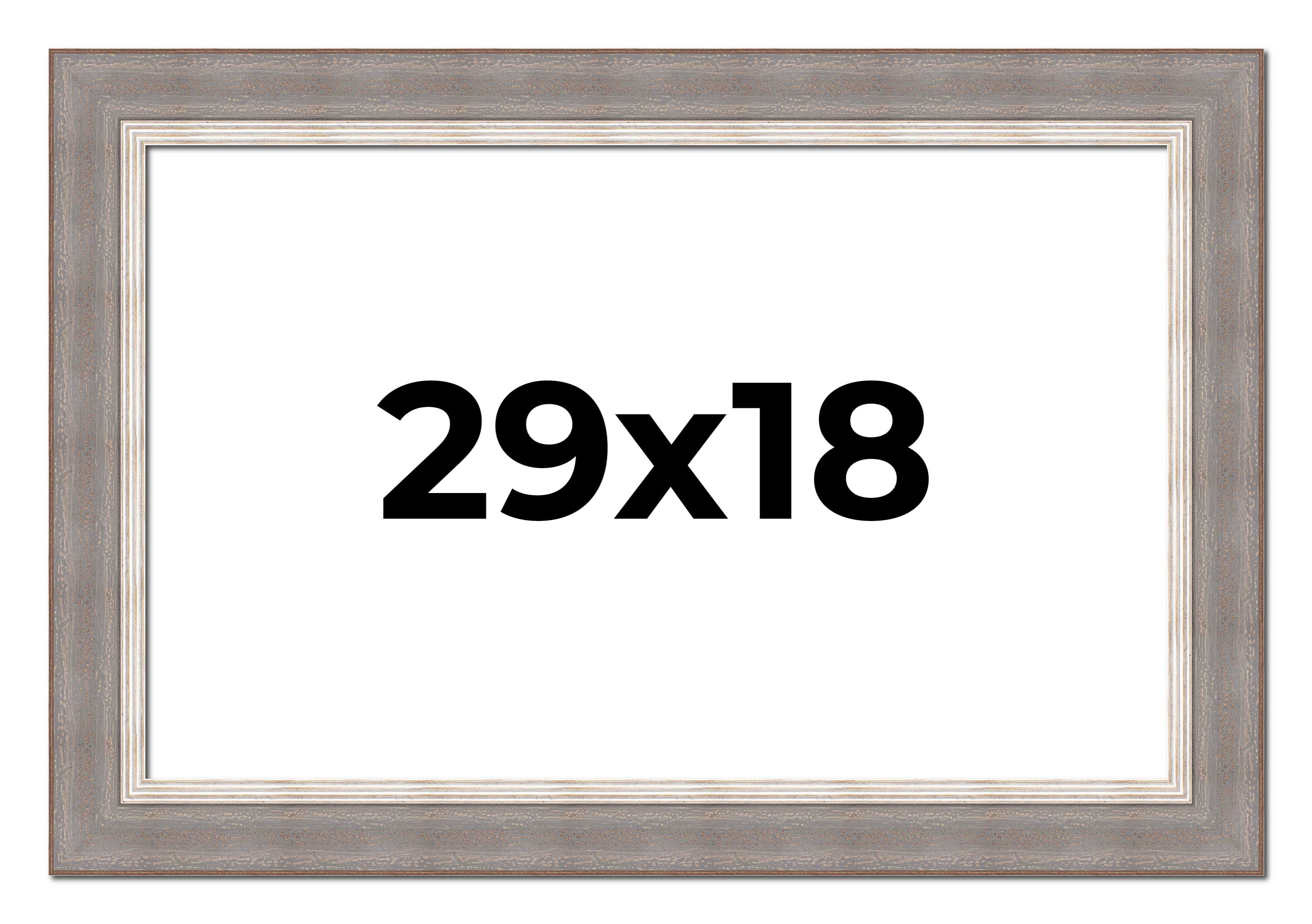 29x18 Frame Grey Real Wood Picture Frame Width 2.75 Inches | Interior ...