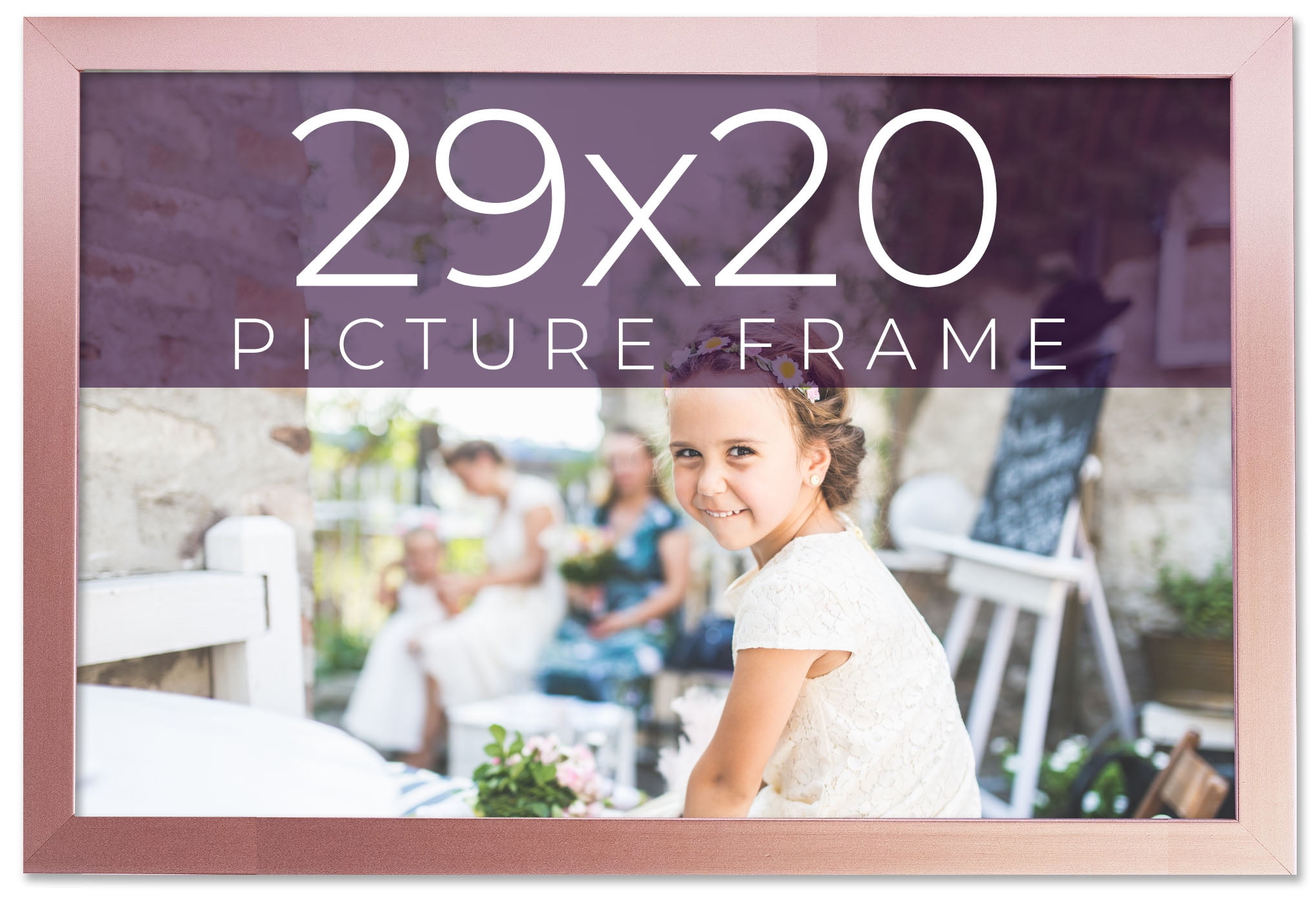 29x20 Frame Pink Real Wood Picture Frame Width 0.75 inches | Interior ...