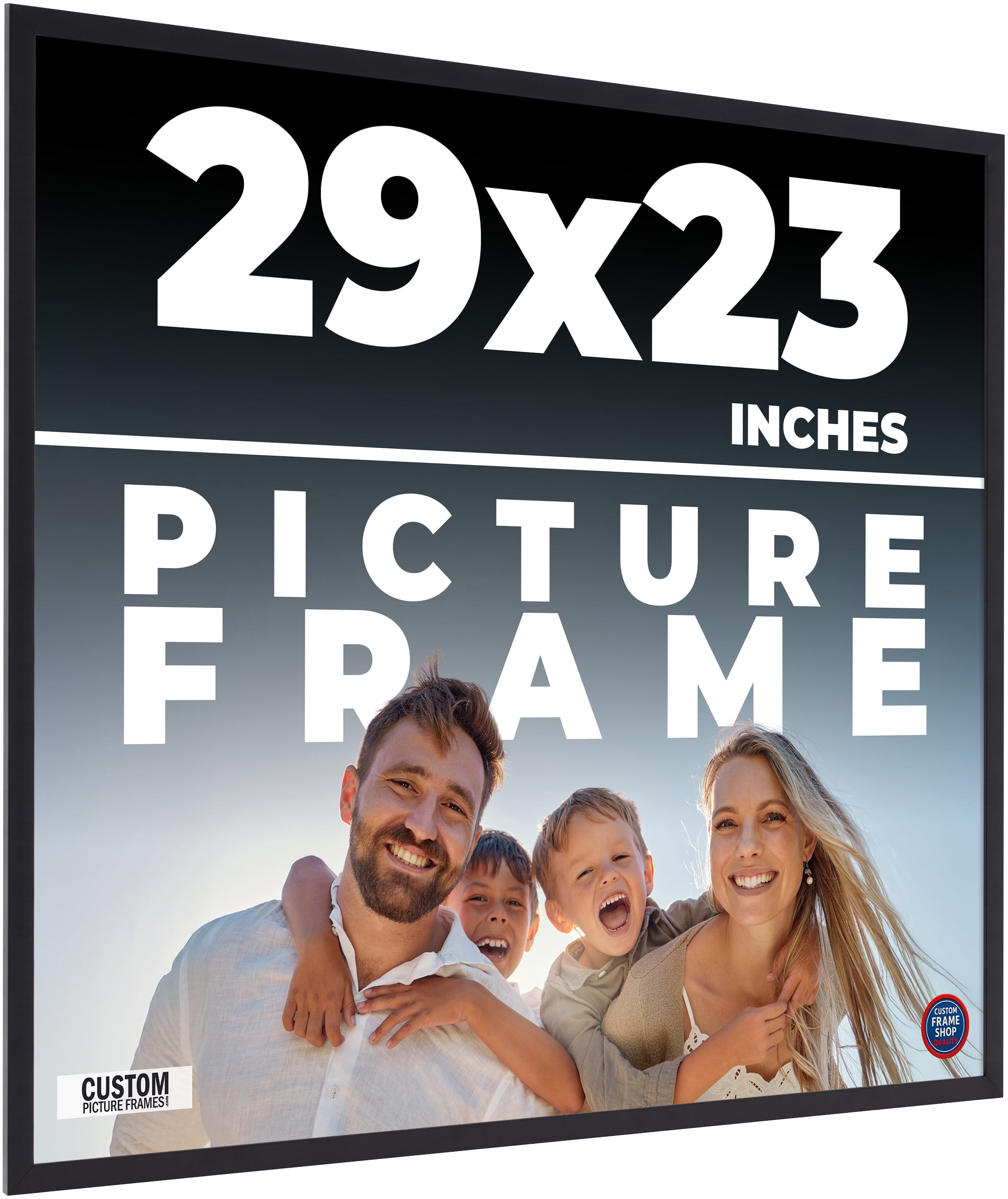 29x23 Frame Black Real Wood Picture Frame Width 0.75 inches | Interior ...