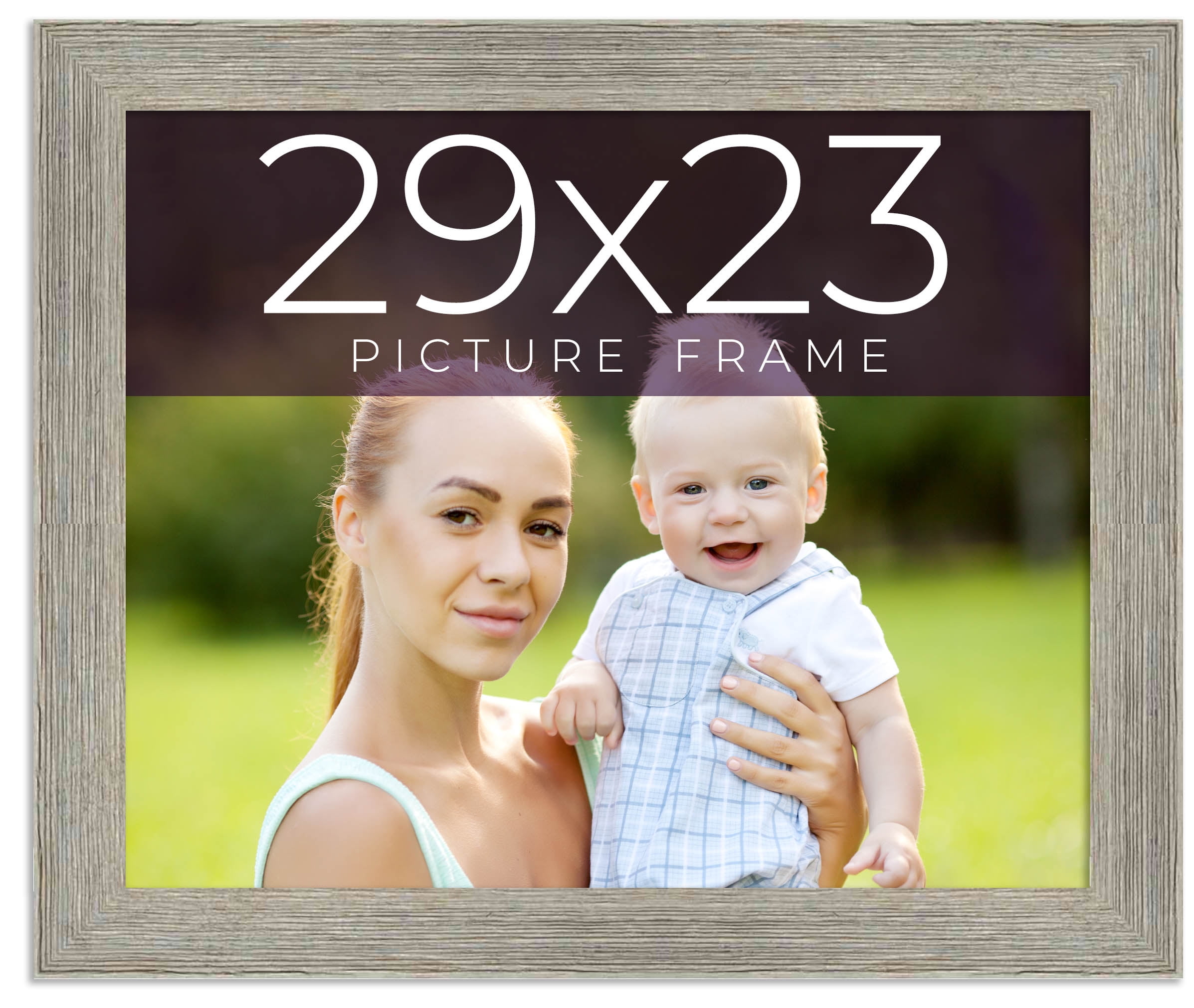 29x23 Frame Grey Real Wood Picture Frame Width 1.5 Inches | Interior ...