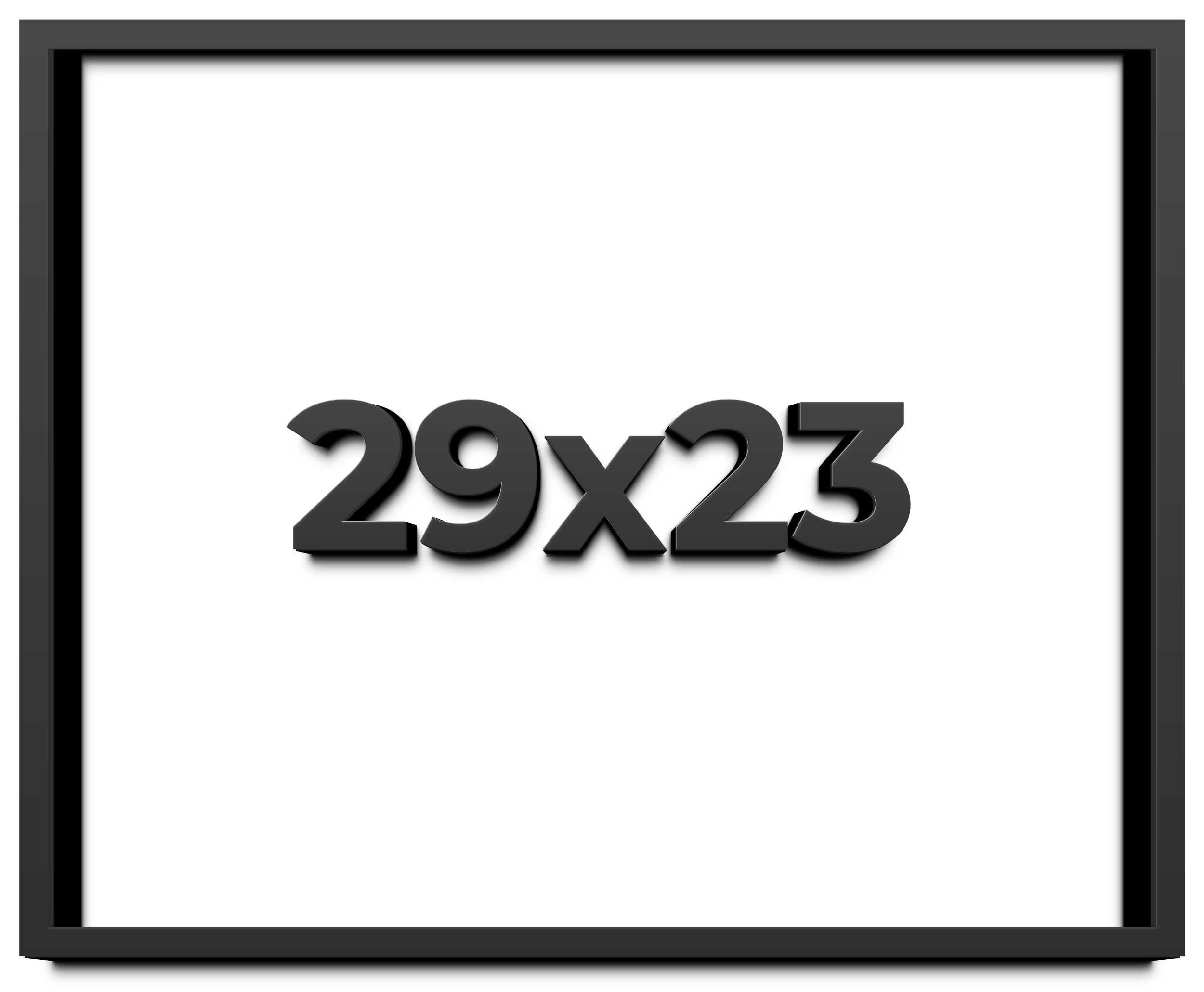 29x23 Shadow Box Frame Black | 2 Inches Deep Real Wood Contemporary ...