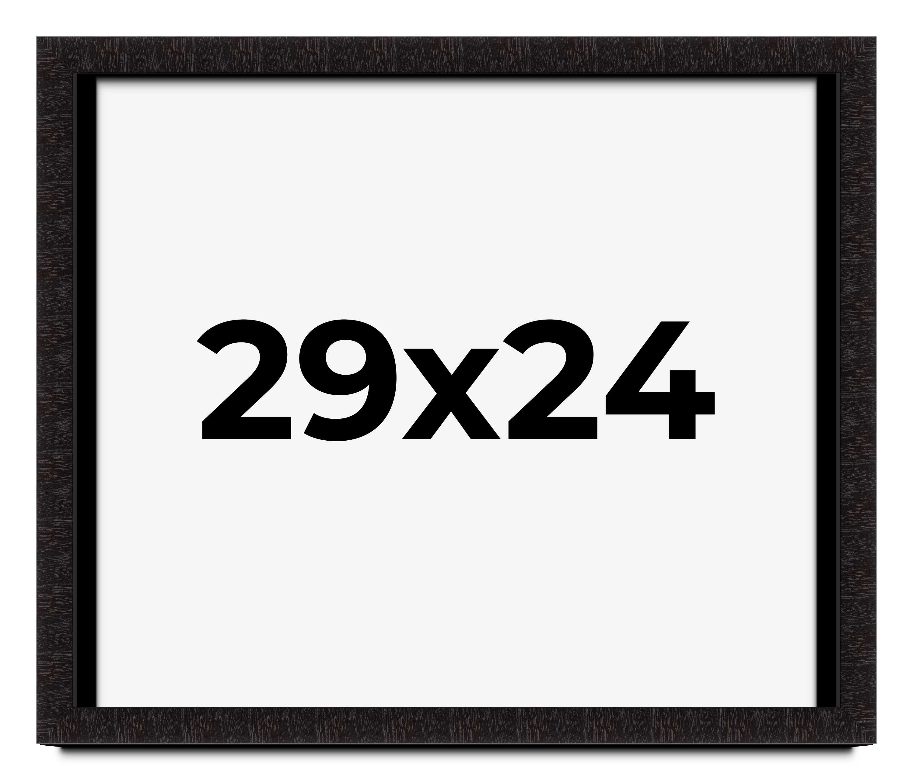 29x24 Shadow Box Black Solid Wood Display Picture Frame | 1 Inch Rabbet ...