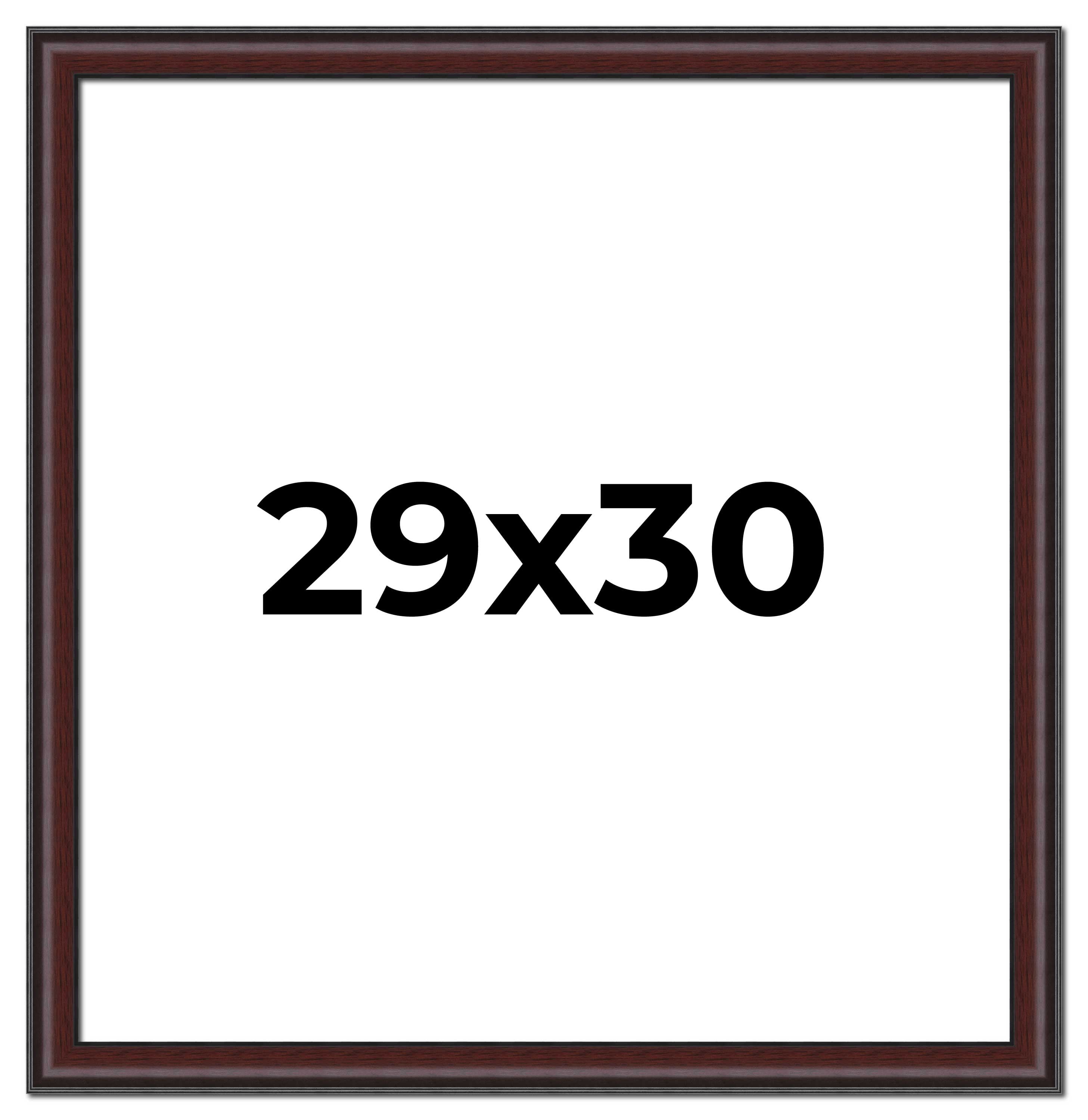29x30 Frame Brown Round Mahogany Solid Wood Picture Frame | 1.625 Inch ...