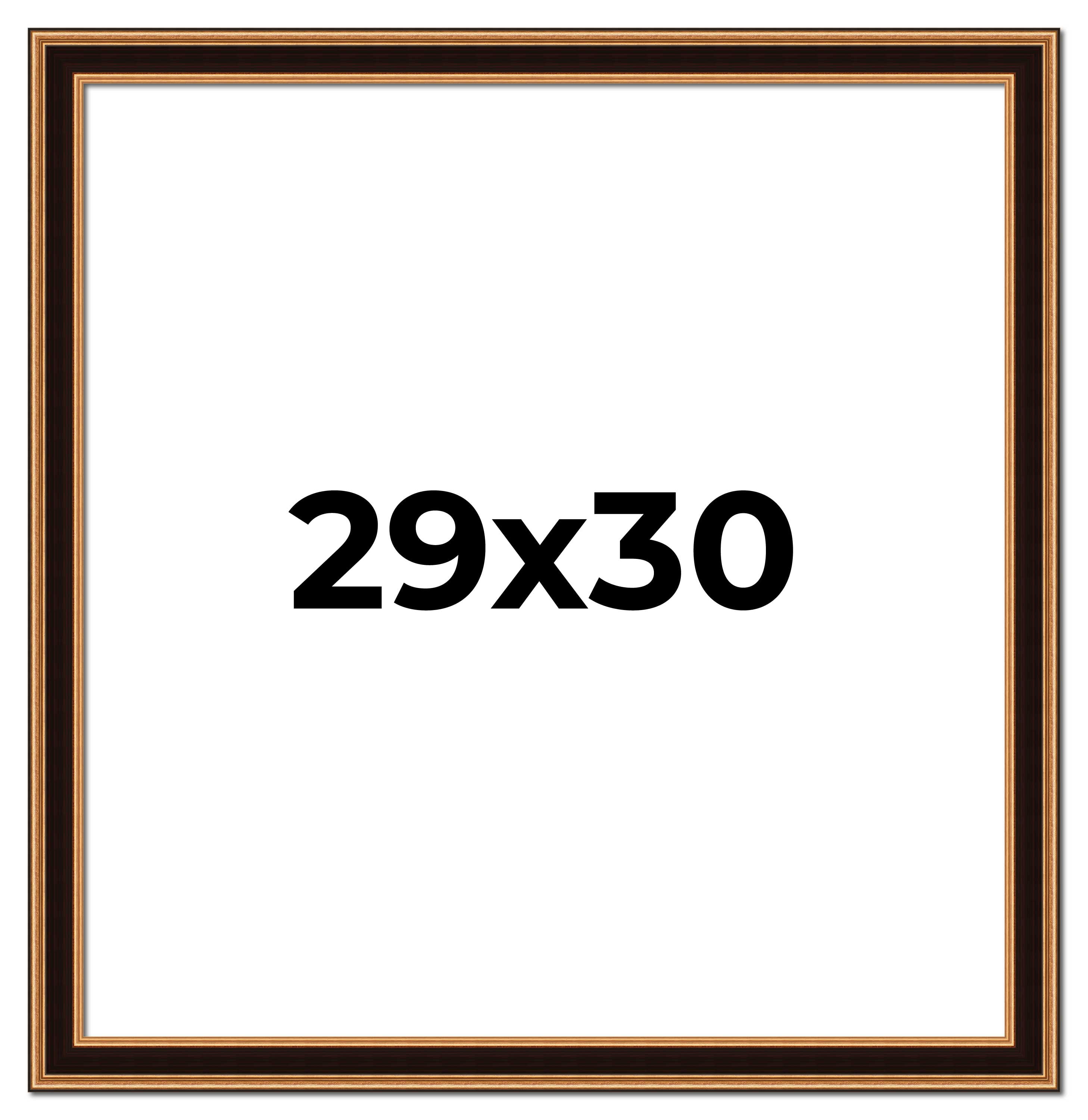 29x30 Frame Gold Brown Plein Air Vintage Solid Wood Picture Frame | 1. ...