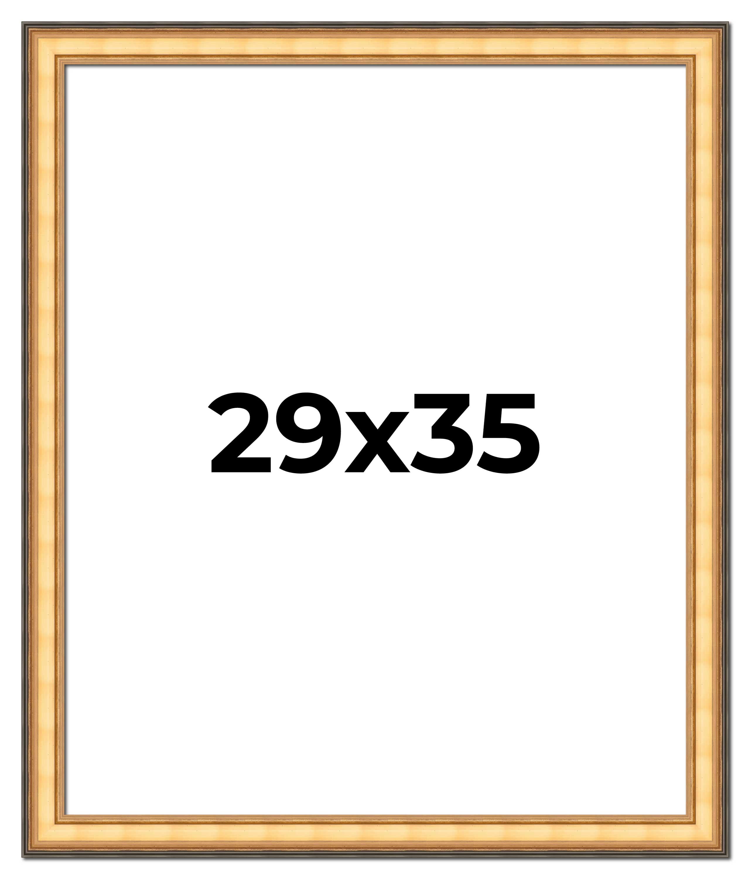 29x35 Frame Gold Plein Aire Solid Wood Picture Frame Width 2 Inches ...
