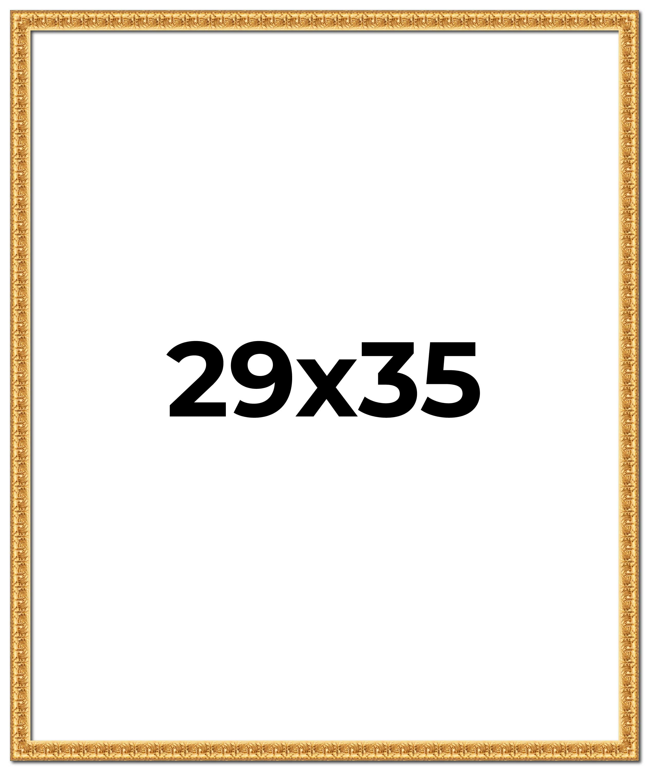29x35 Frame Gold Real Wood Picture Frame Width 1 inches | Interior ...