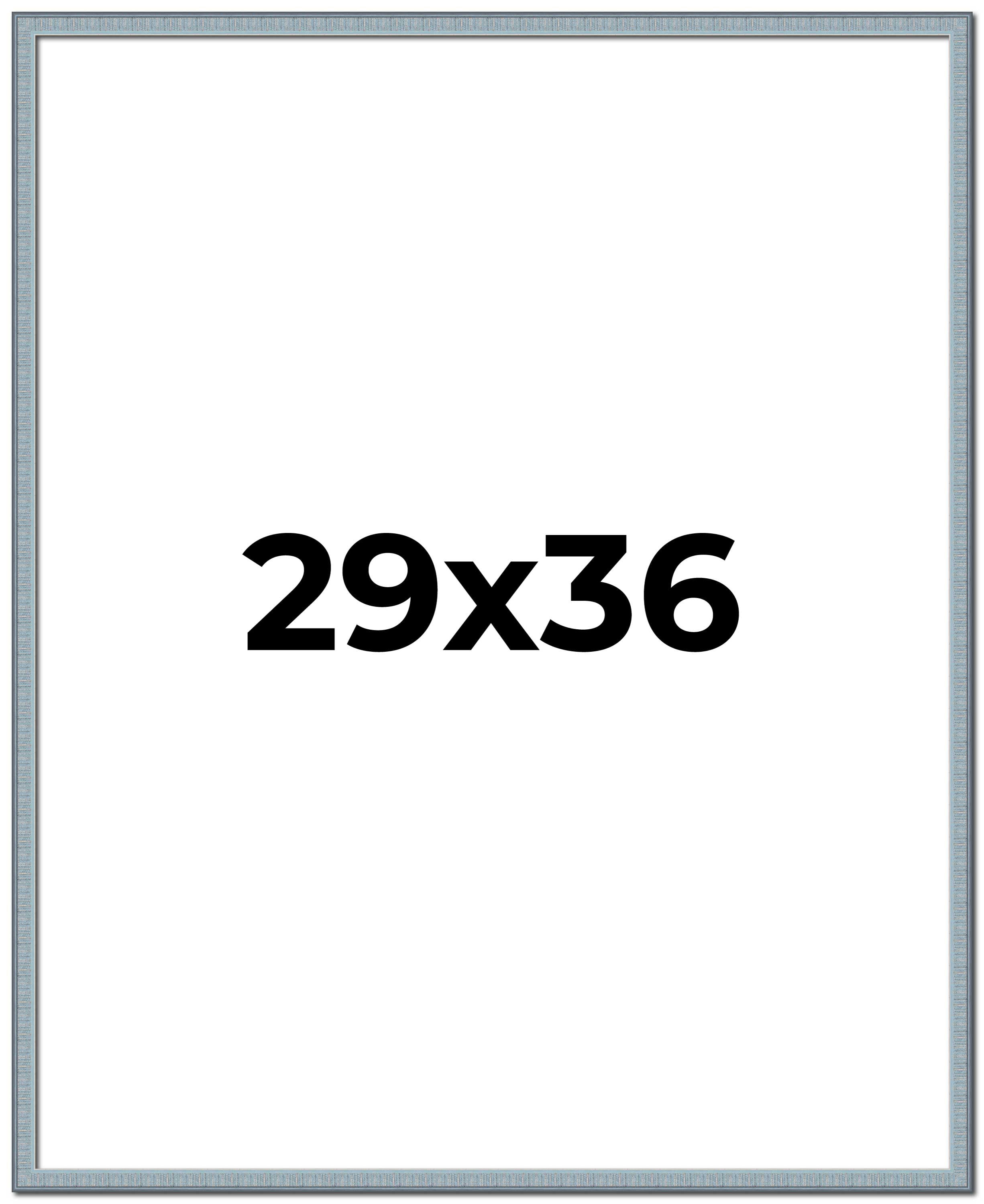 29x36 Frame Blue Scuffed Farm Board Solid Wood Picture Frame Width 0.75 ...