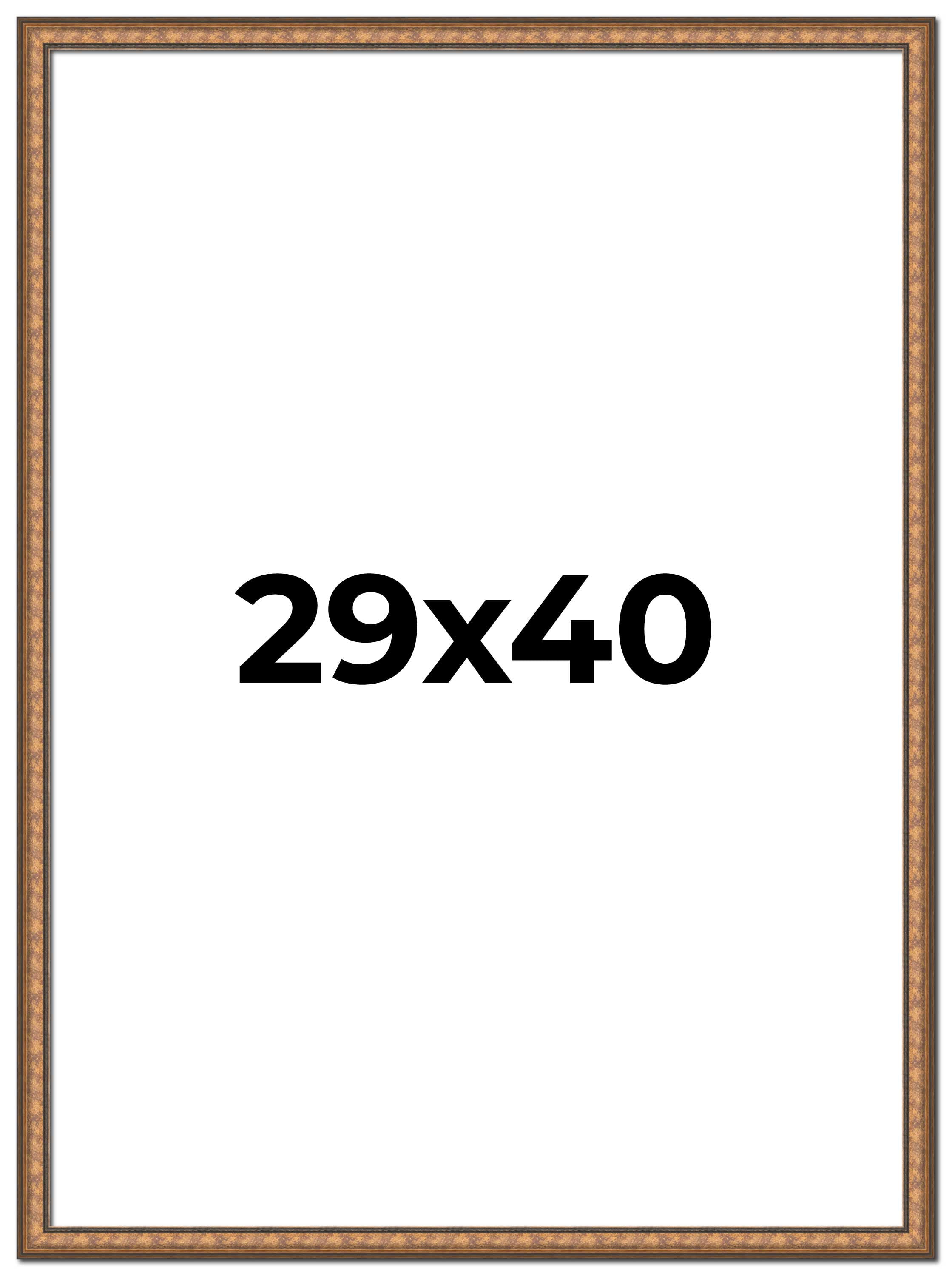 29x40 Frame Gold Real Wood Picture Frame Width 1.25 inches | Interior ...