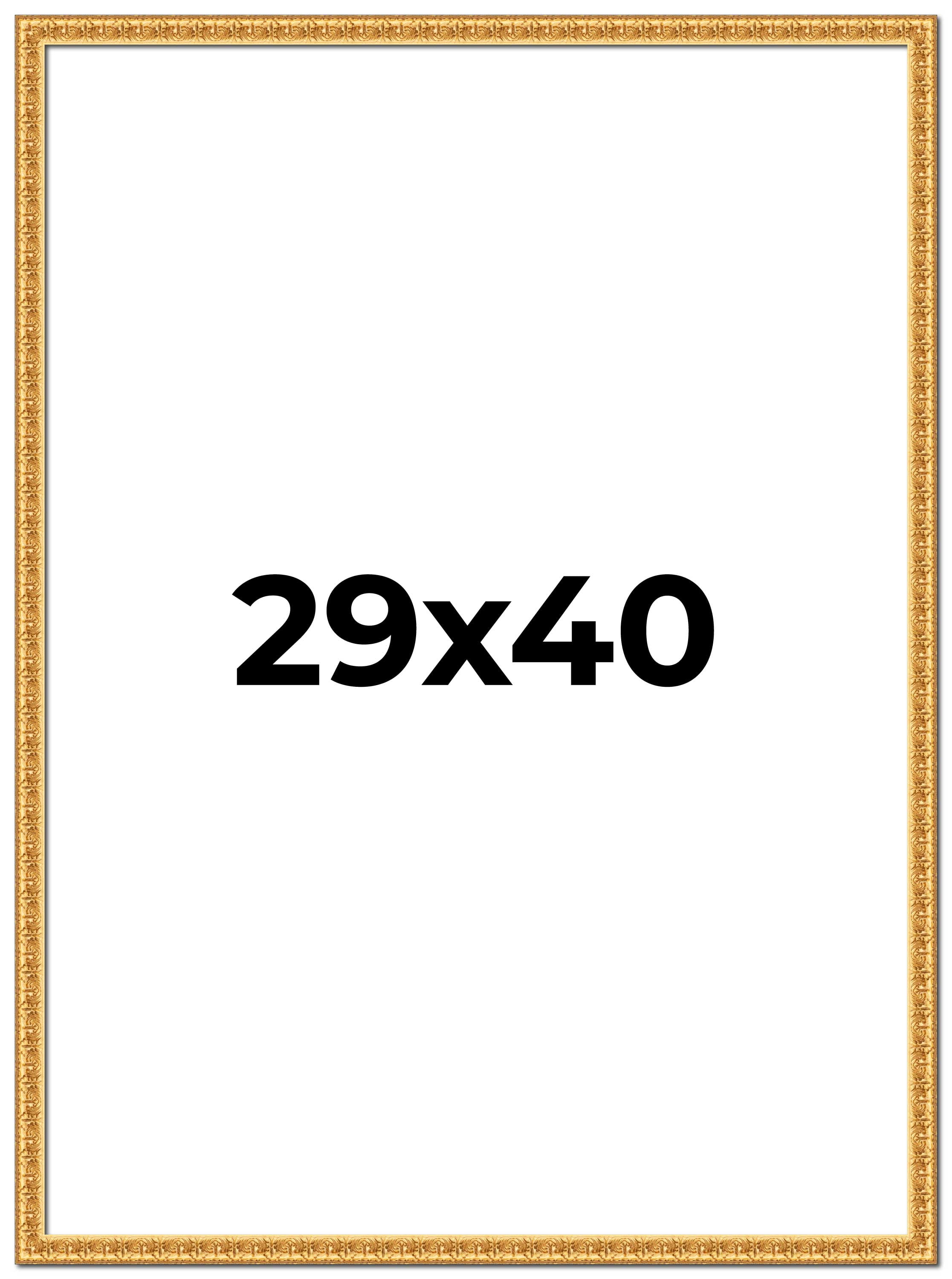 29x40 Frame Gold Real Wood Picture Frame Width 1 inches | Interior ...
