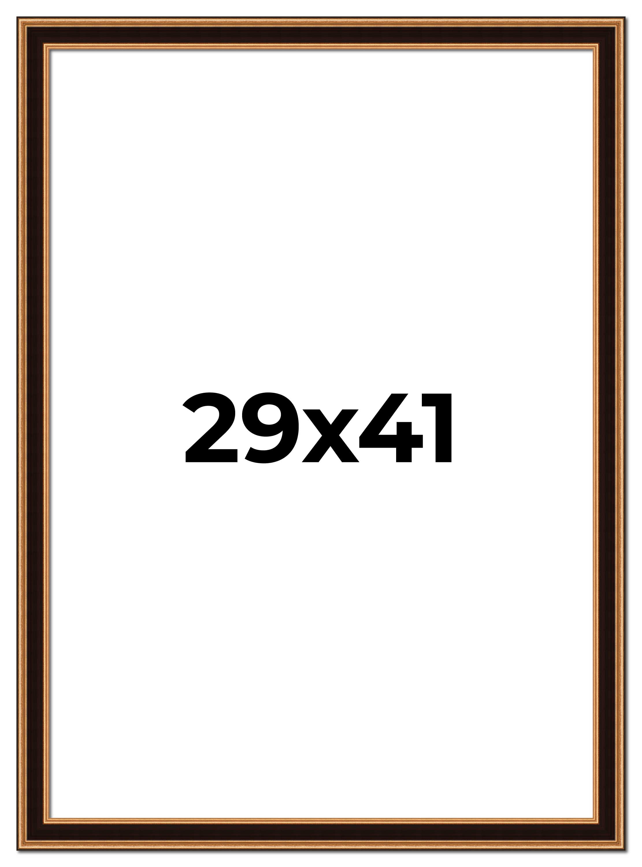29x41 Frame Gold Brown Plein Air Vintage Solid Wood Picture Frame | 1. ...